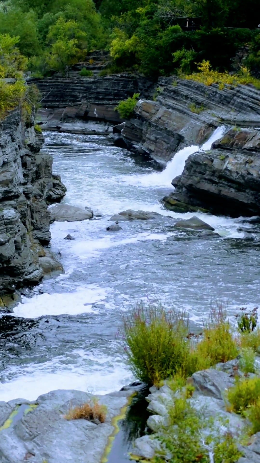 A river with a waterfall and a river Free Stock Video Footage, Royalty ...