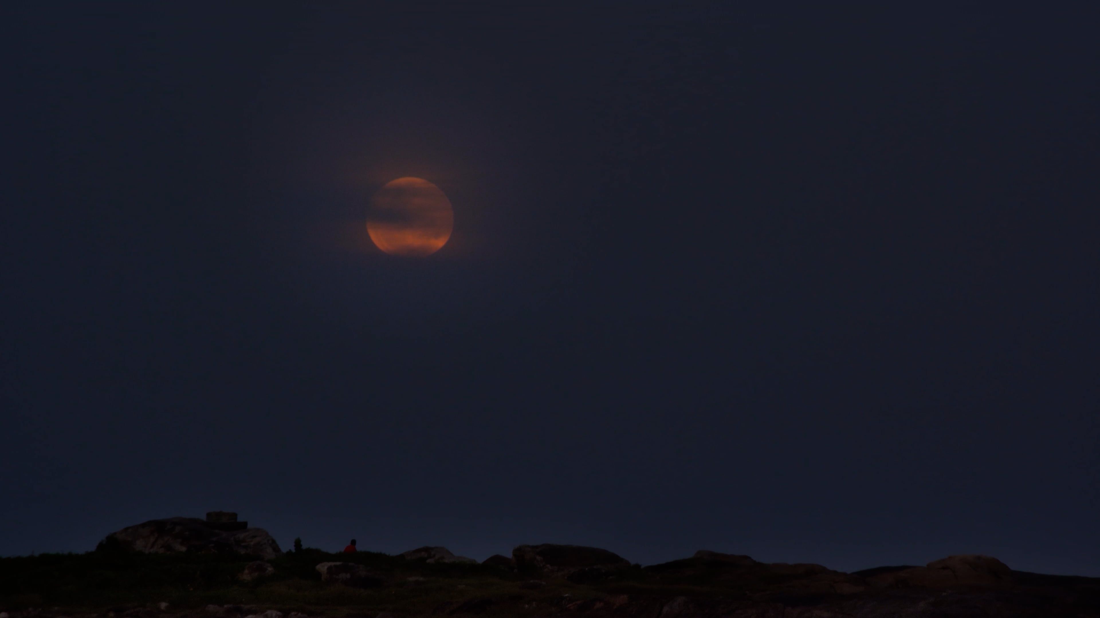 A Dramatic View of a Beautiful Full Moon Free Stock Video Footage ...