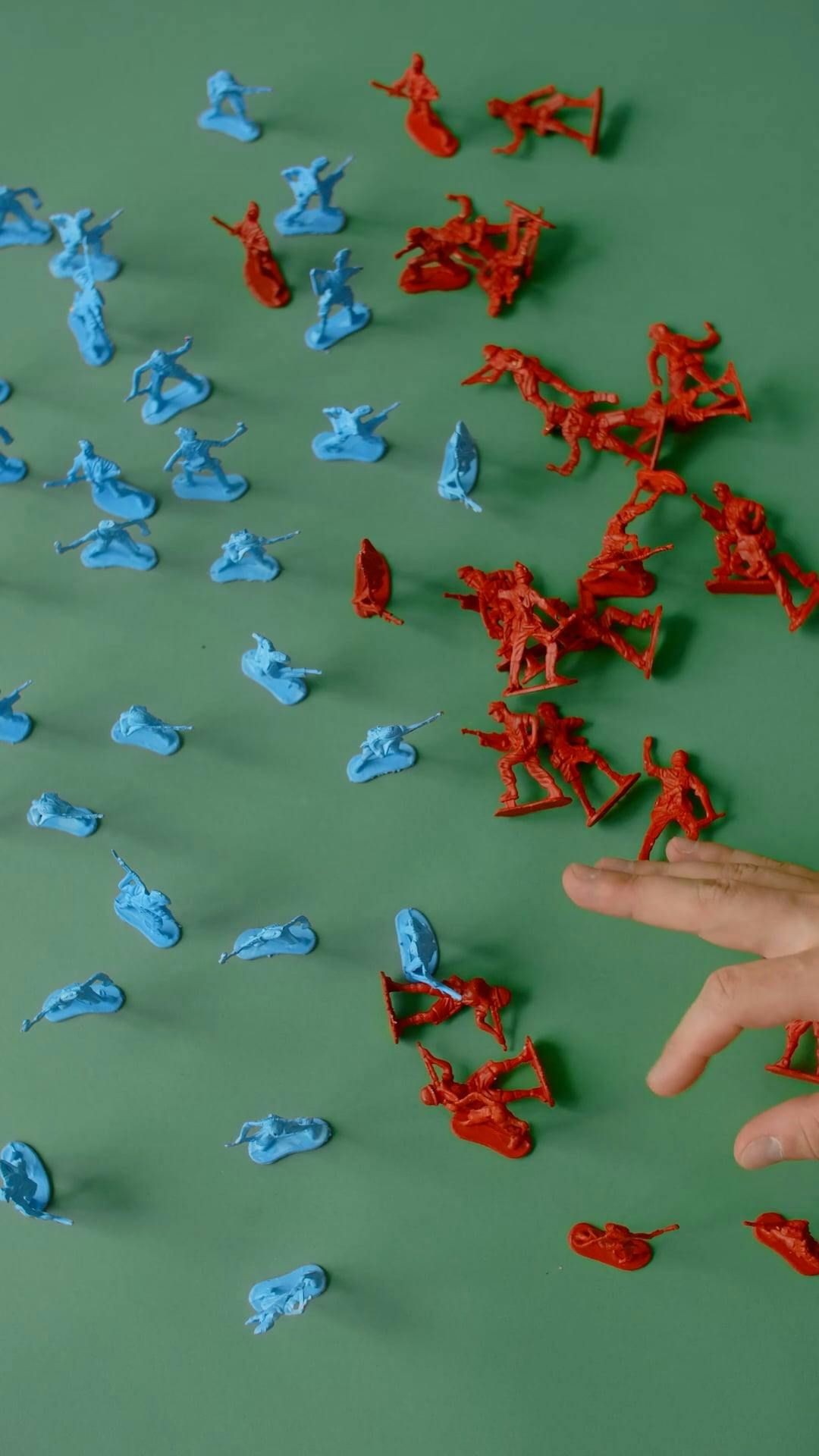 A Person Flicking Plastic Toy Soldiers Free Stock Video Footage ...