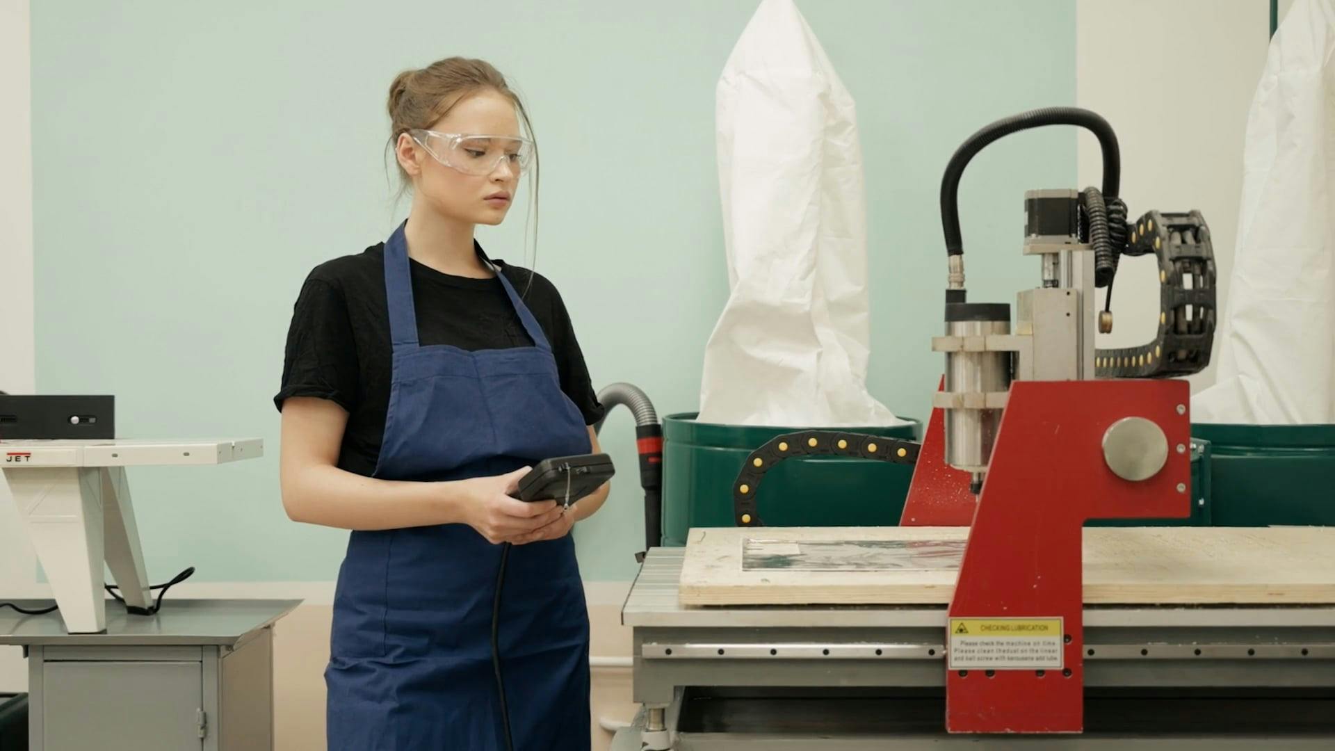 Woman Operating in Factory Free Stock Video Footage, Royalty-Free 4K ...