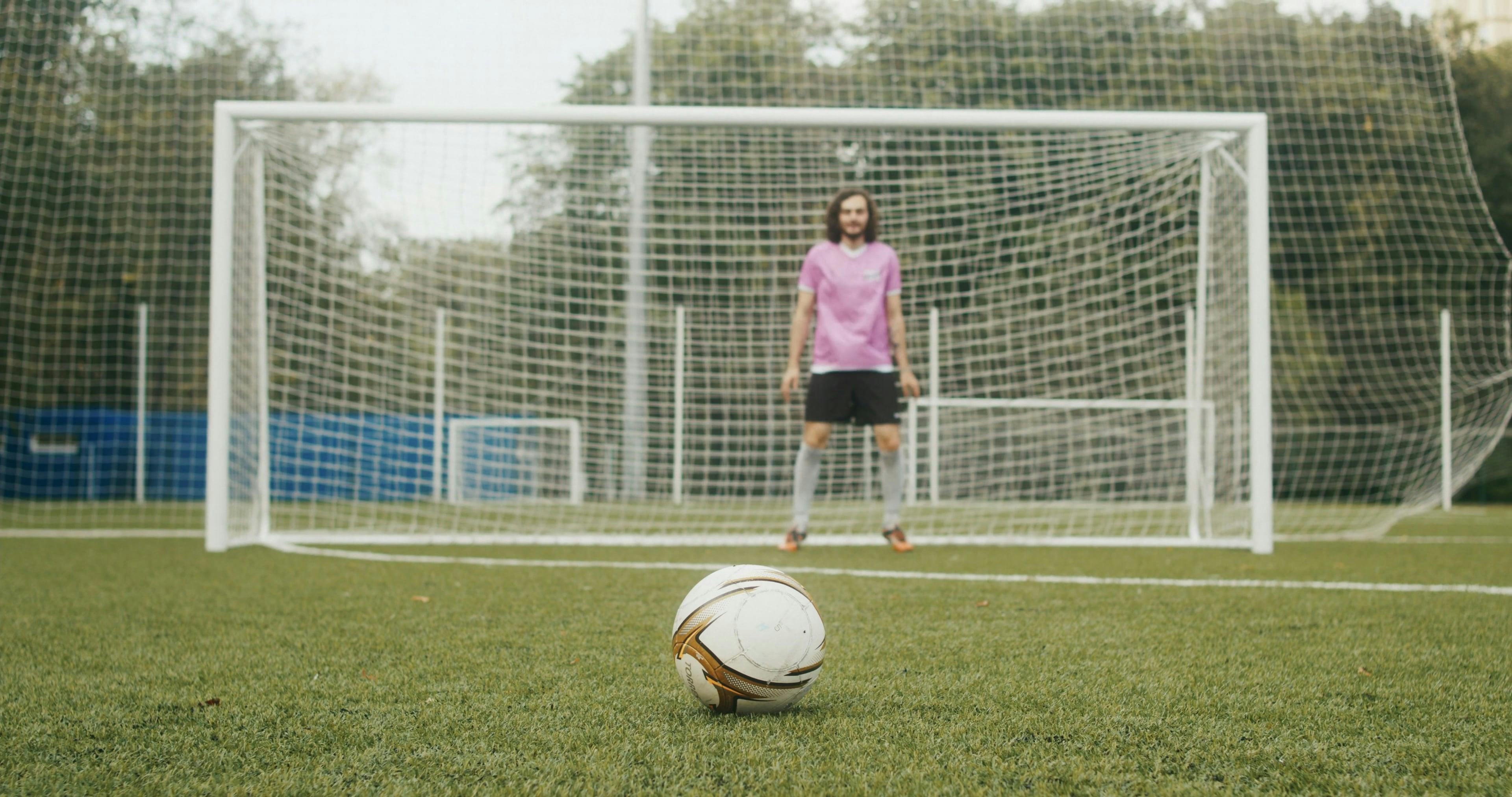 A Female Soccer Player Kicking a Penalty Free Stock Video Footage ...