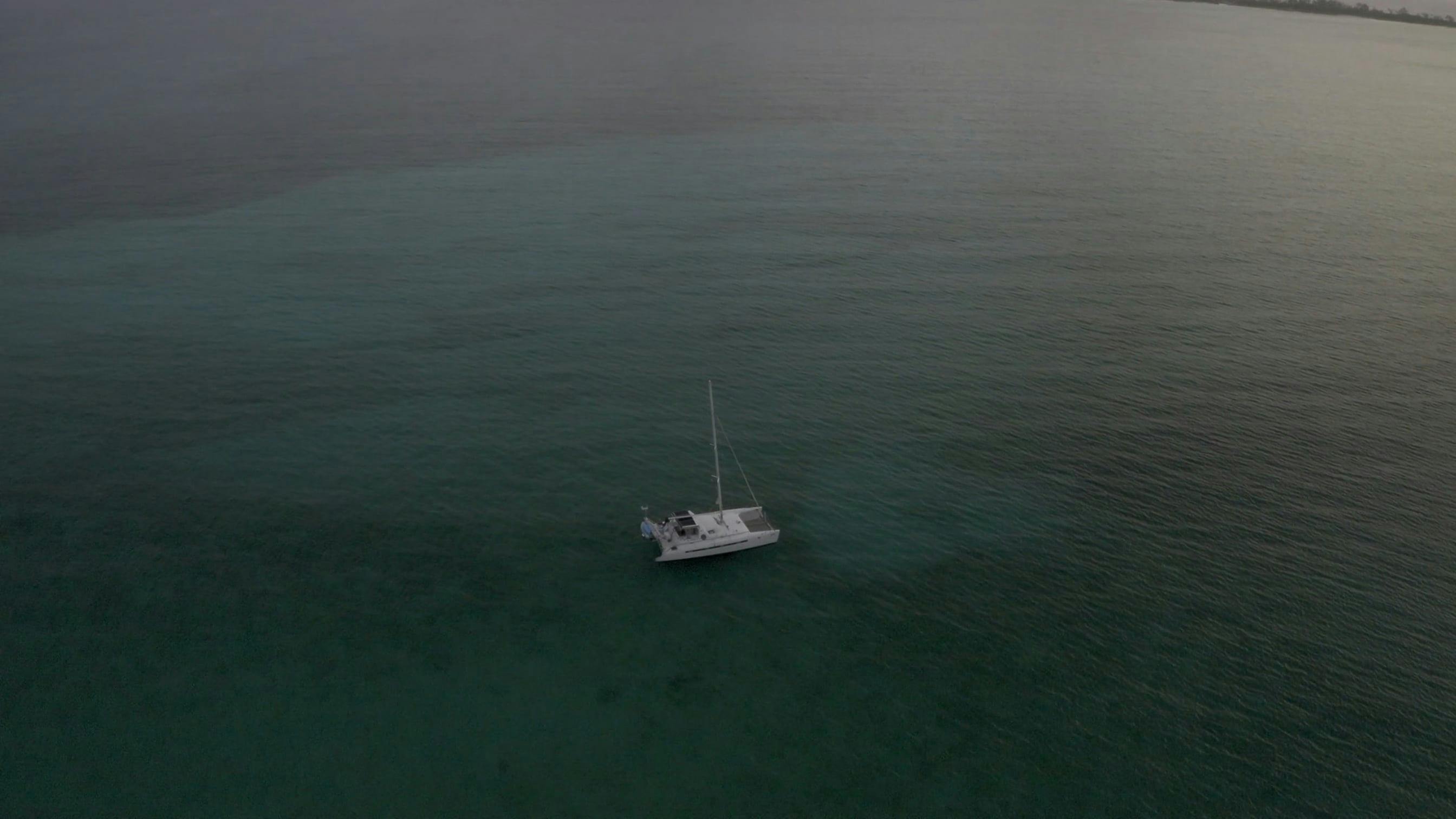 Aerial View Of Several Boats Traversing The River Free Stock Video ...