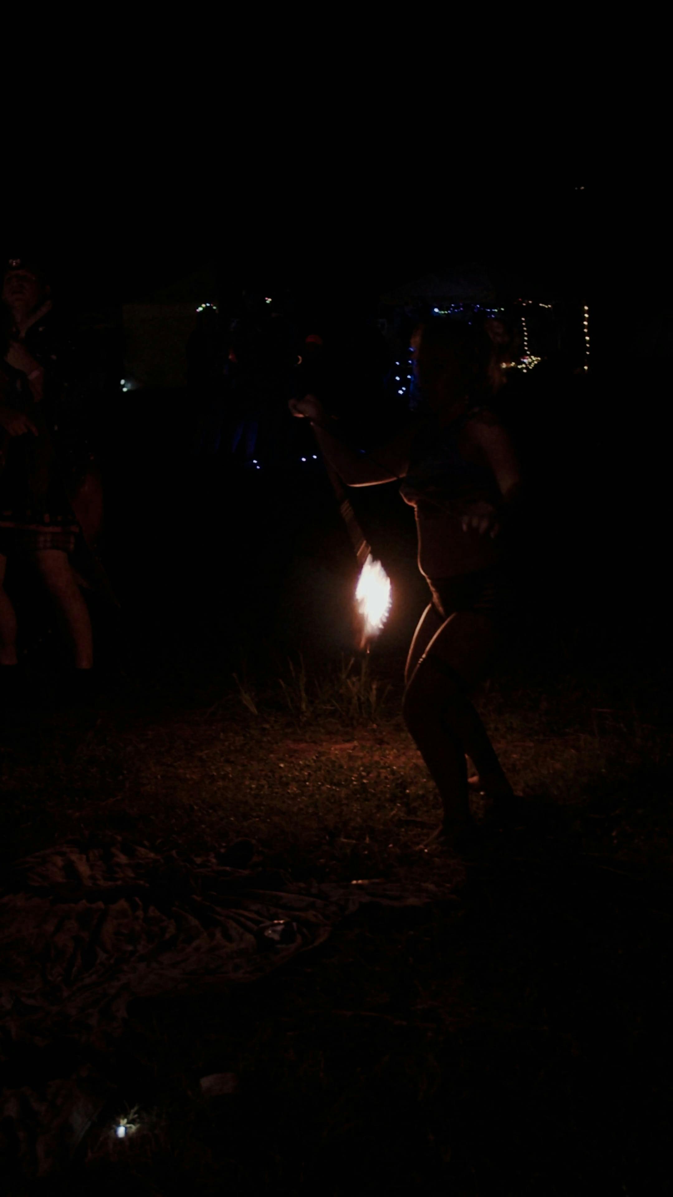 Woman Dancing in Fire Circle Free Stock Video Footage, Royalty-Free 4K ...