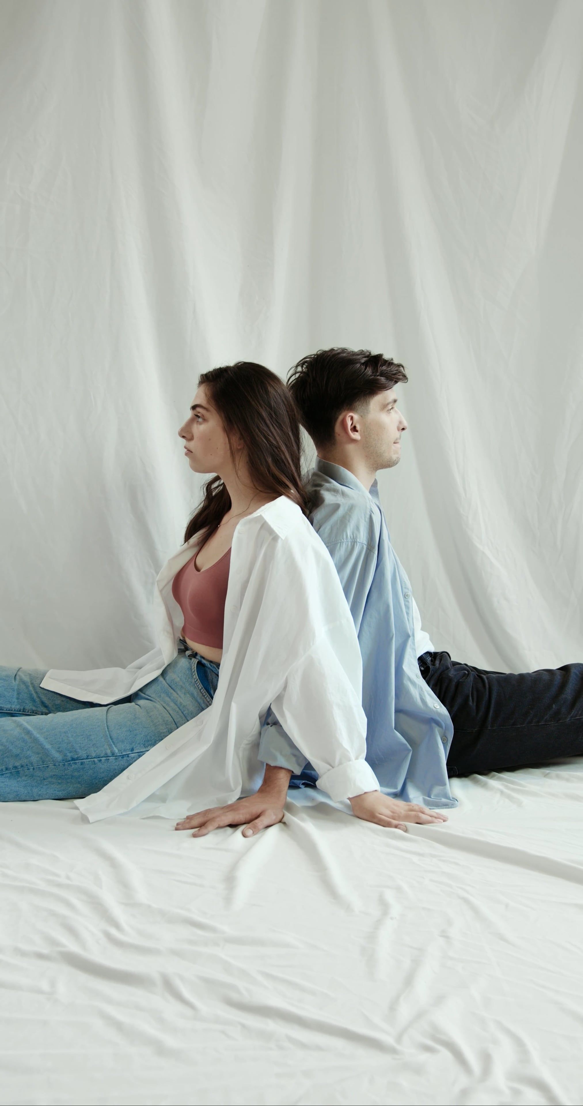 A Couple Posing Together Back to Back Free Stock Video Footage, Royalty ...