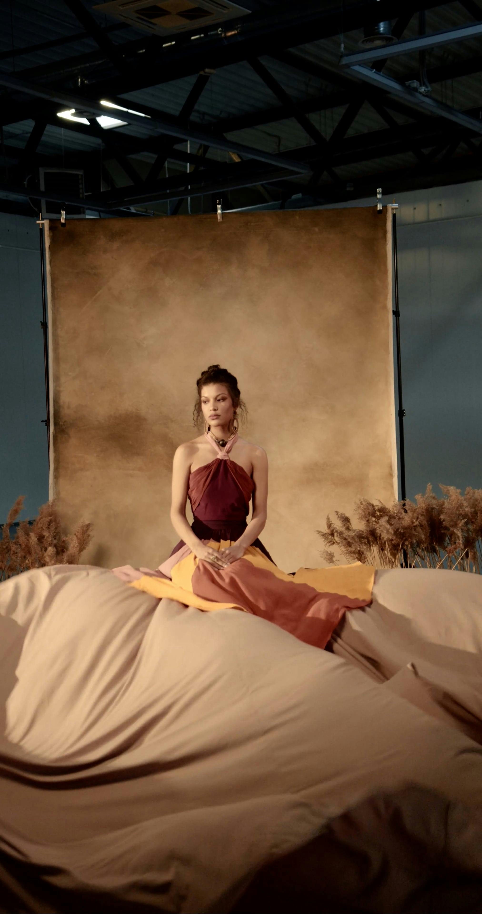 A Female Model Posing in a Studio Free Stock Video Footage, Royalty ...