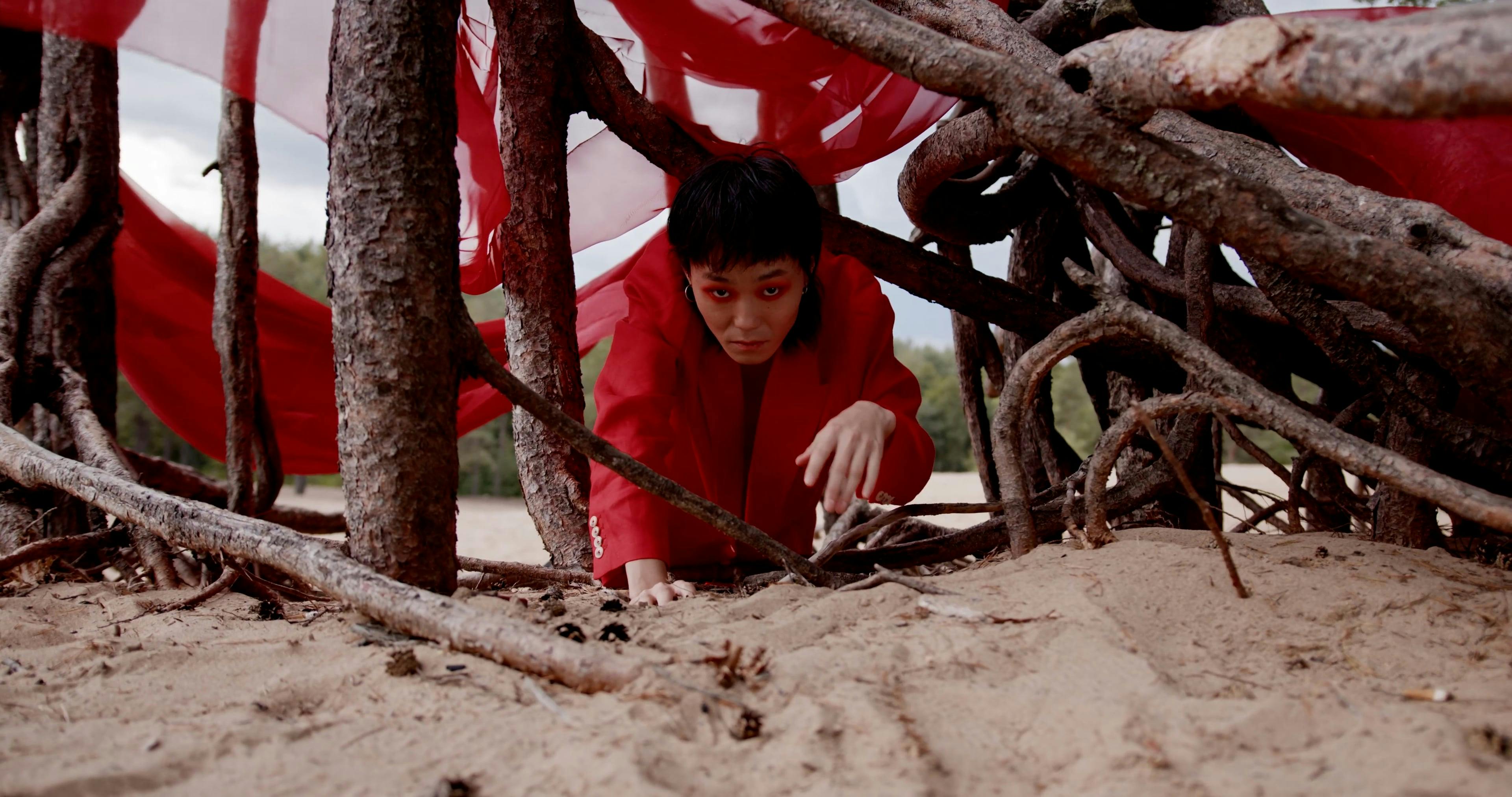 A Tired Man Crawling on a Sandy Shore Free Stock Video Footage, Royalty ...