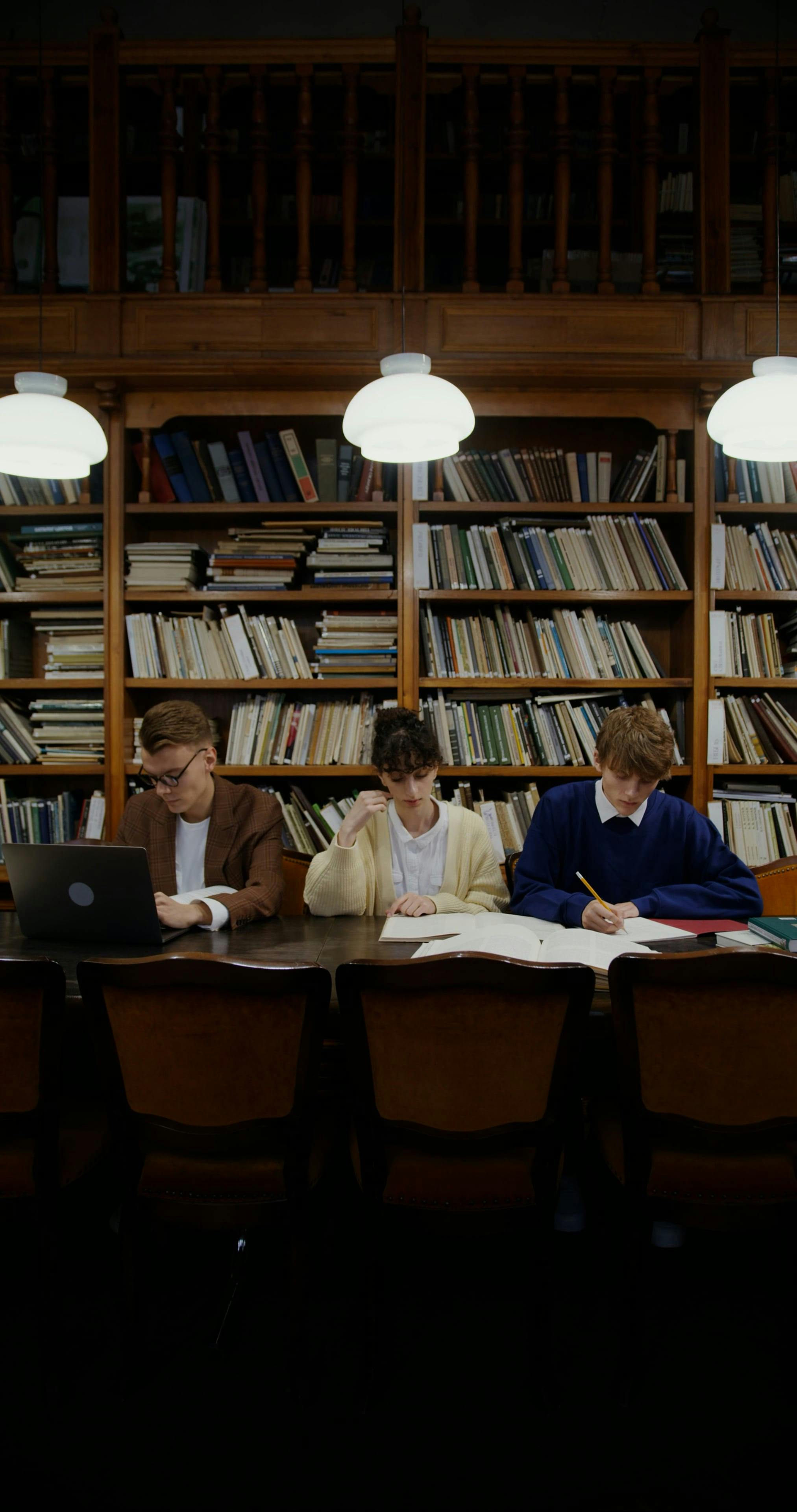 Students Doing Research in a Library Free Stock Video Footage, Royalty ...
