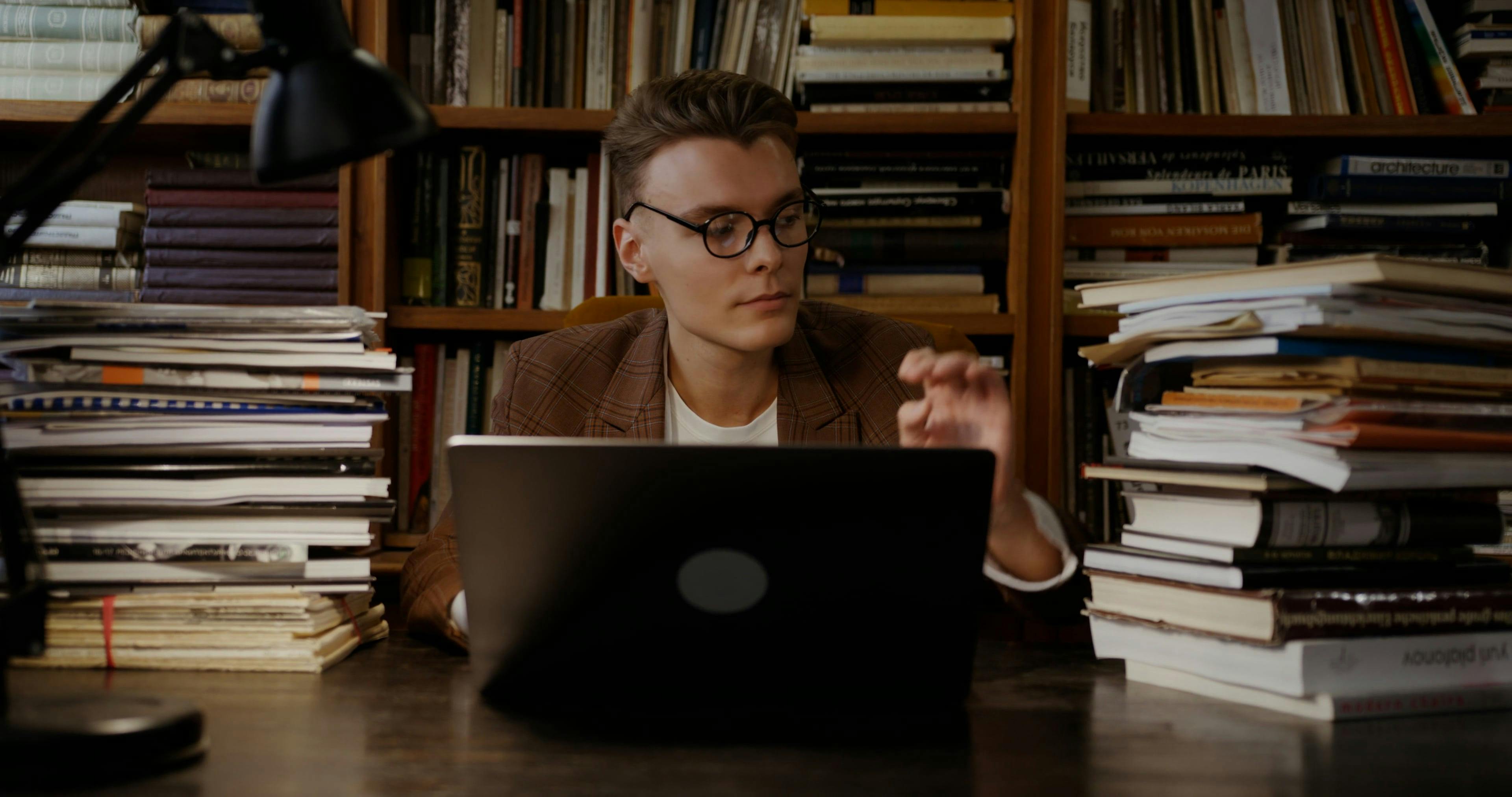 A Man Using a Laptop Free Stock Video Footage, Royalty-Free 4K & HD ...