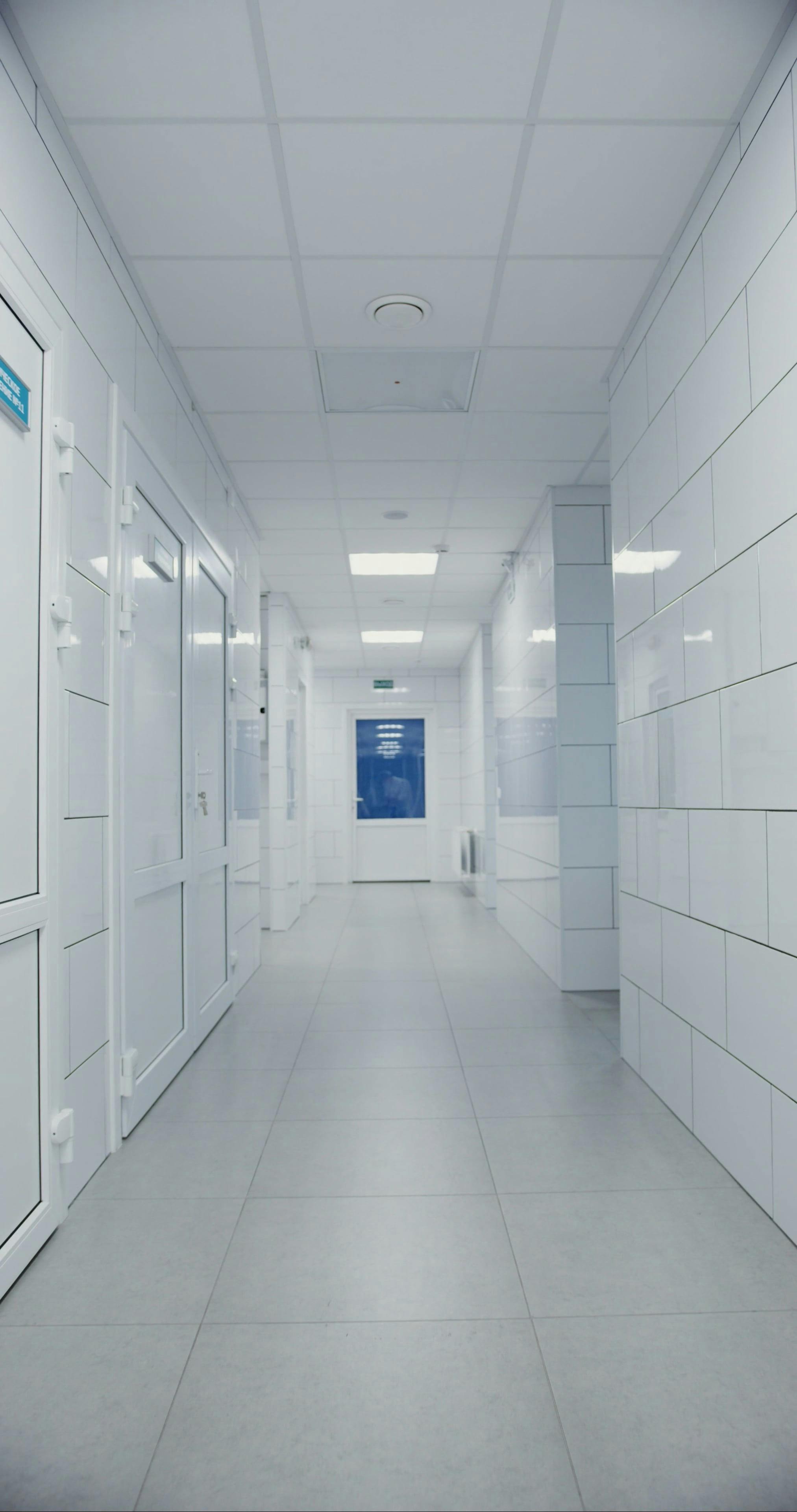 A White Hallway at the Laboratory Free Stock Video Footage, Royalty ...