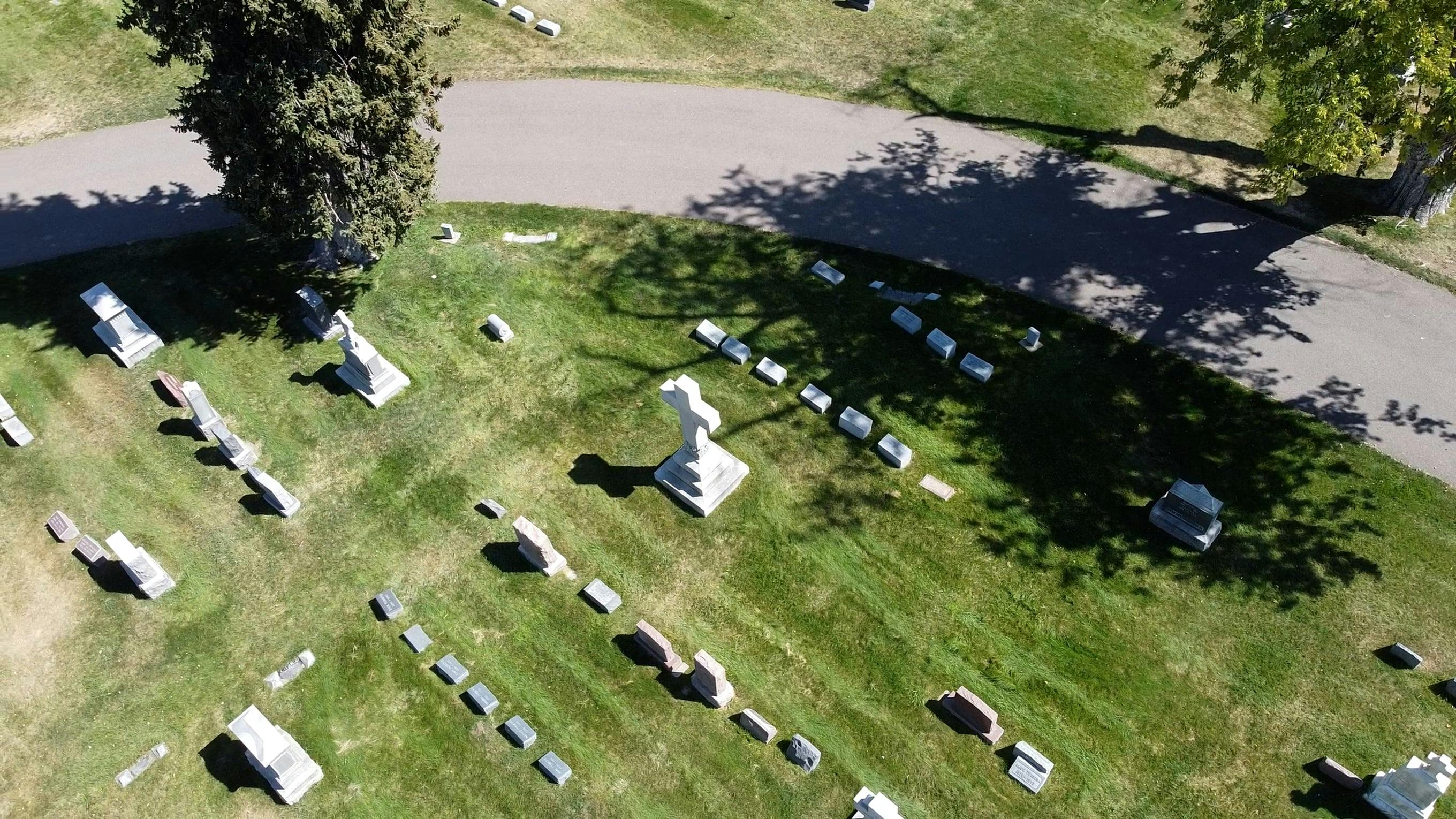 Drone Footage Of Cemetery Free Stock Video Footage, Royalty-Free 4K ...