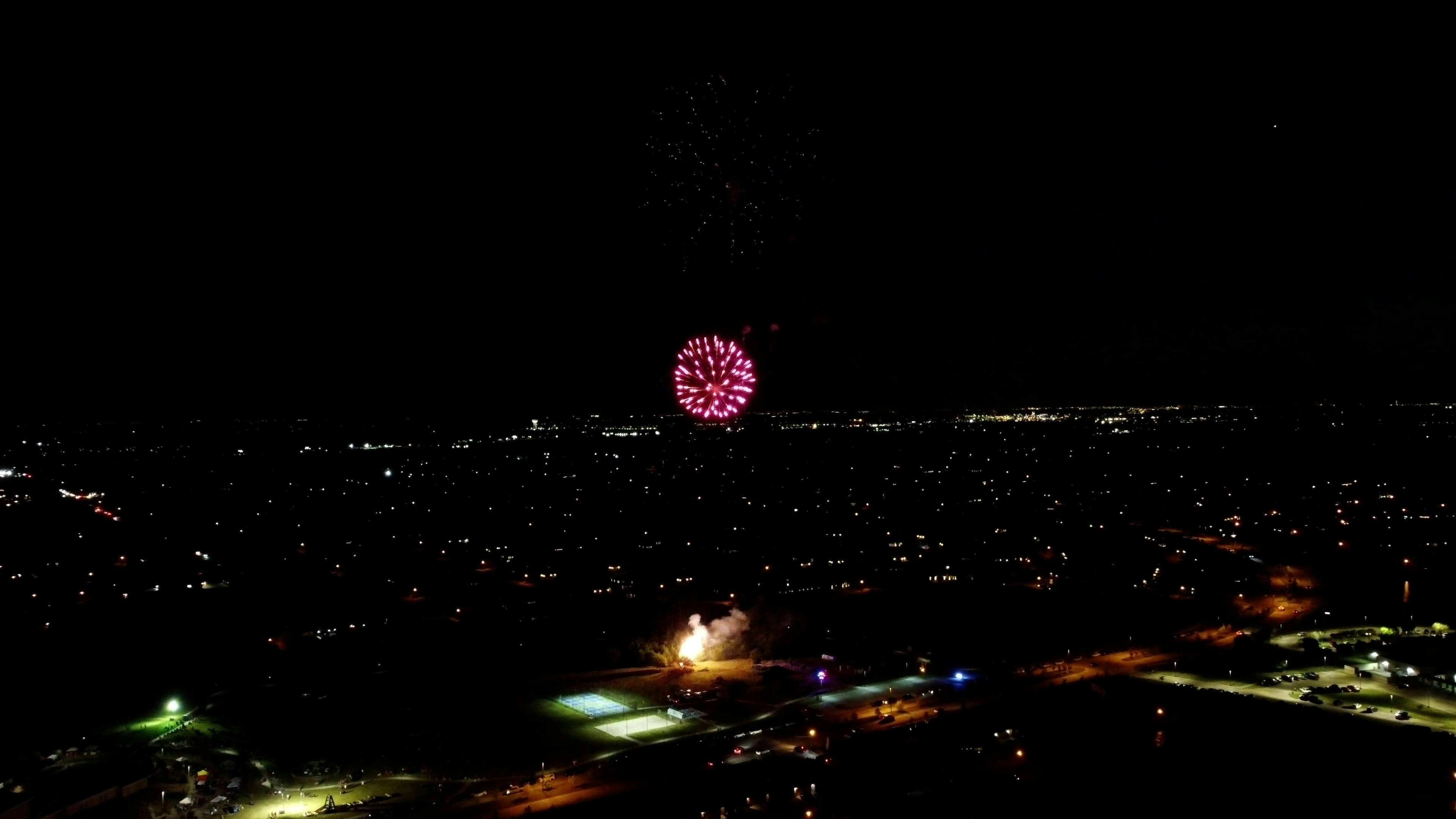 Fireworks in city at night Free Stock Video Footage, Royalty-Free 4K ...