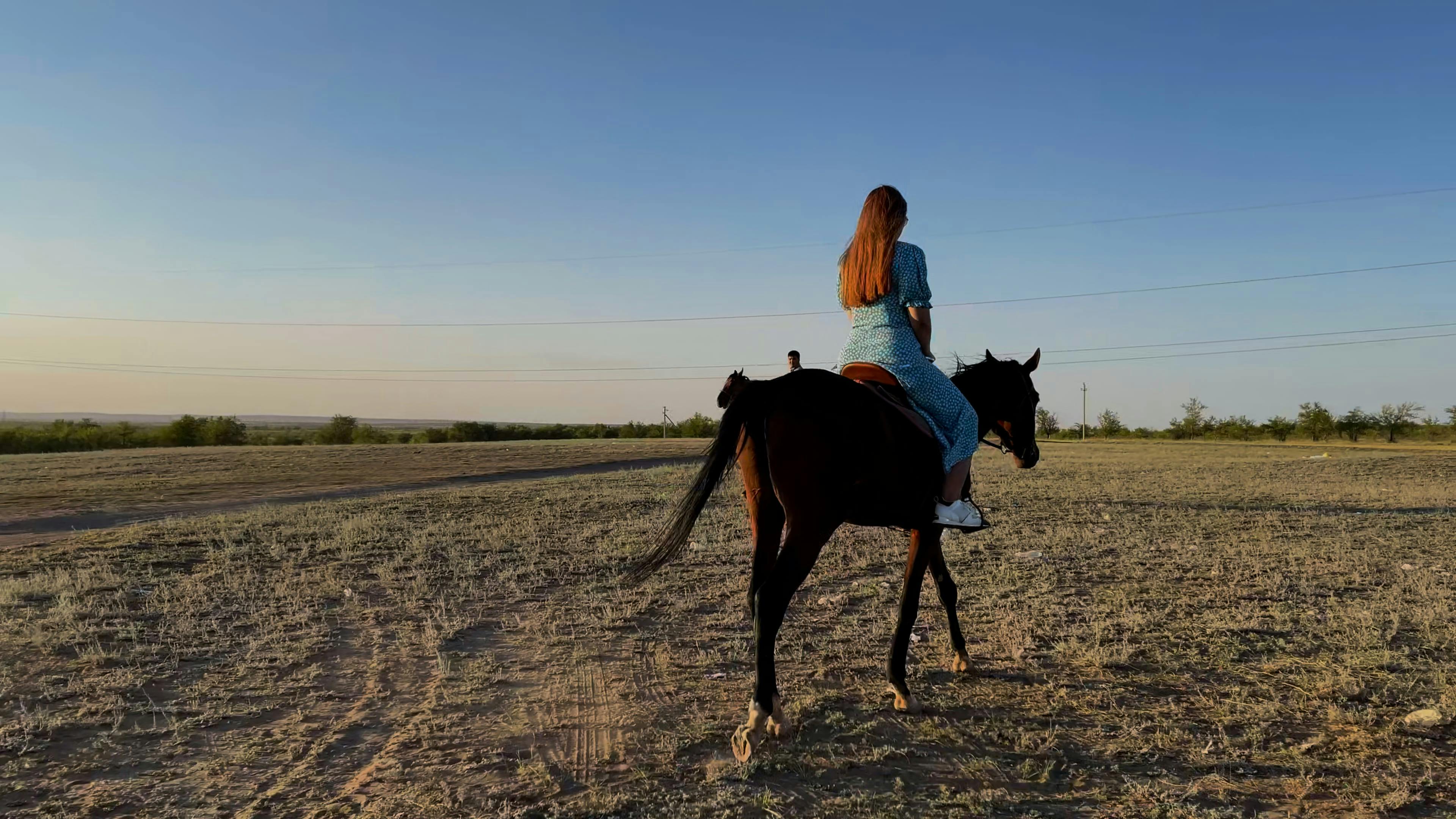 Horseback Riding On Top Of Plateau Meadow Free Stock Video Footage ...