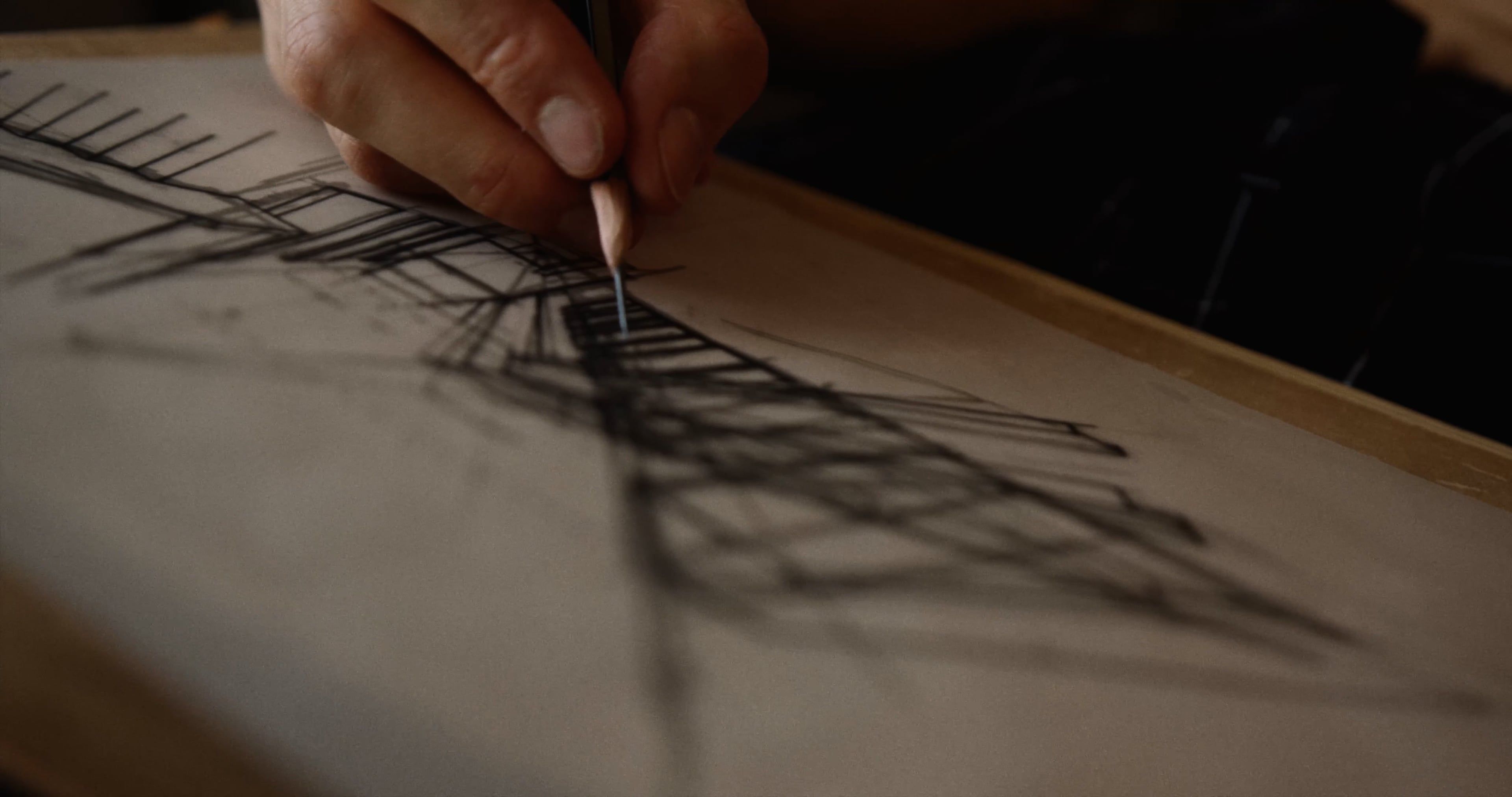 Top View of a Man doing Architect Drawing Free Stock Video Footage ...