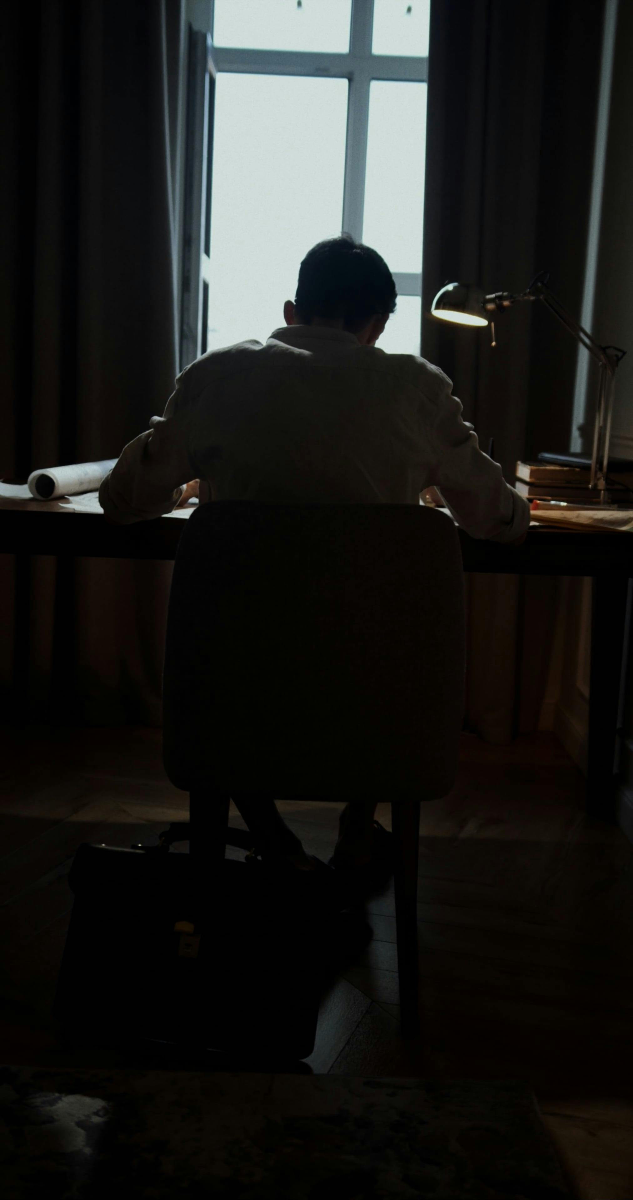 Back View of a Man Sitting at Table Free Stock Video Footage, Royalty ...