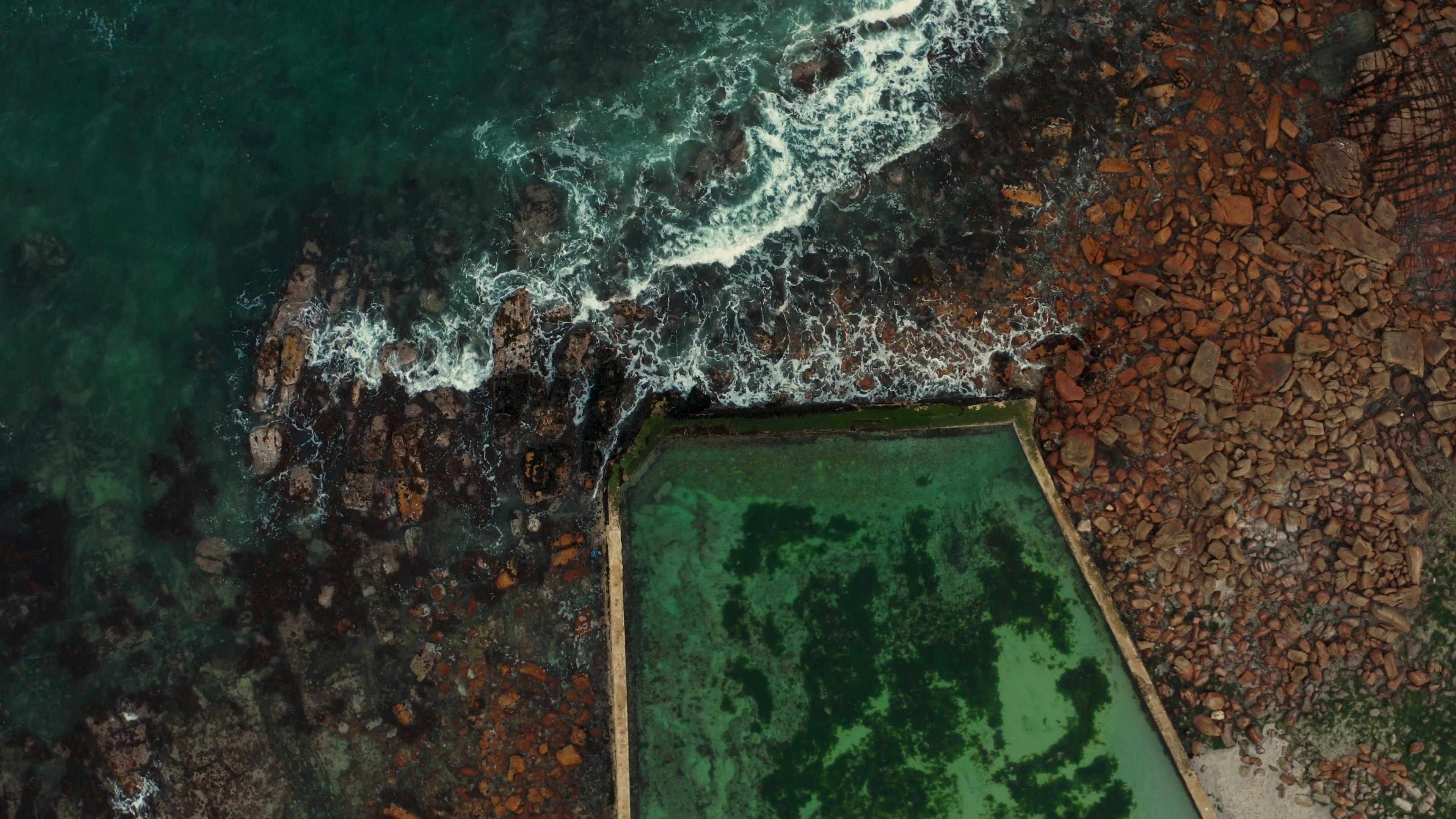 Drone Footage of Ocean Waves Free Stock Video Footage, Royalty-Free 4K ...