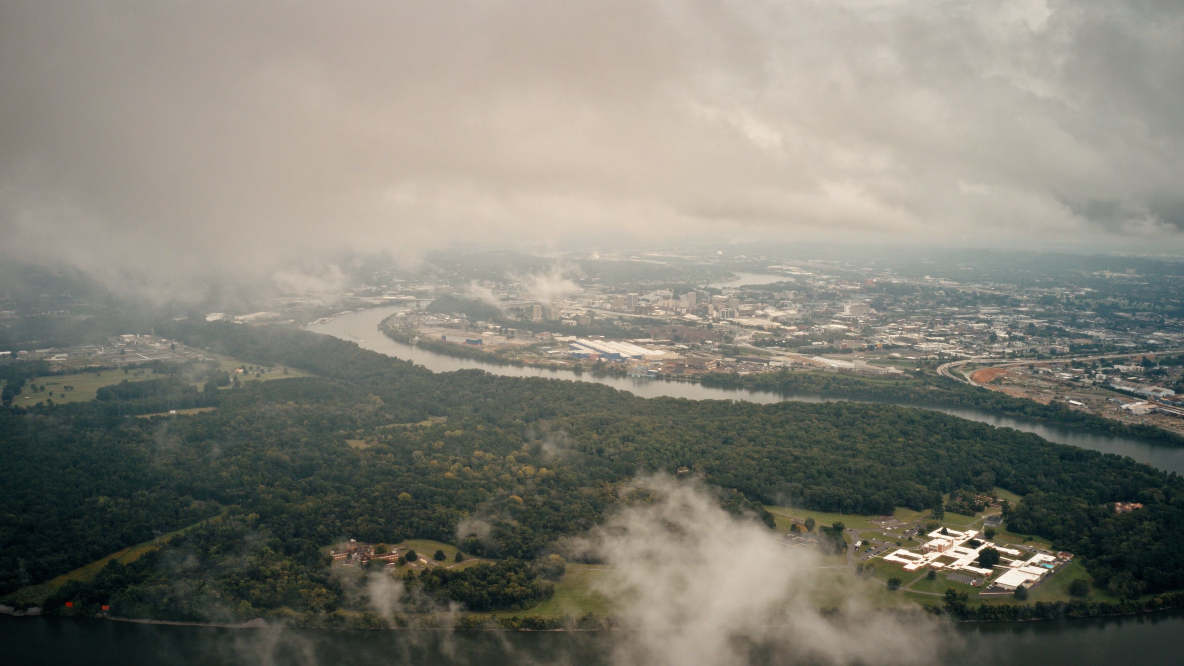An aerial view of night time, Chattanooga, Tennessee Free Stock Video ...