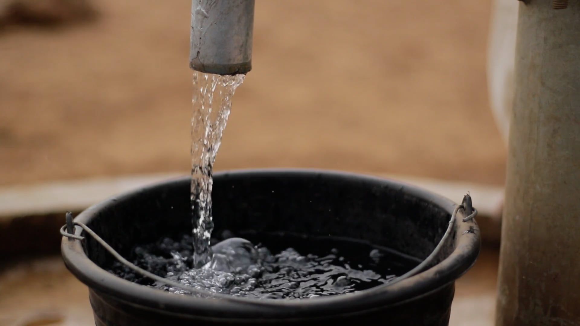 Water falling from pipe into bucket Free Stock Video Footage, Royalty ...