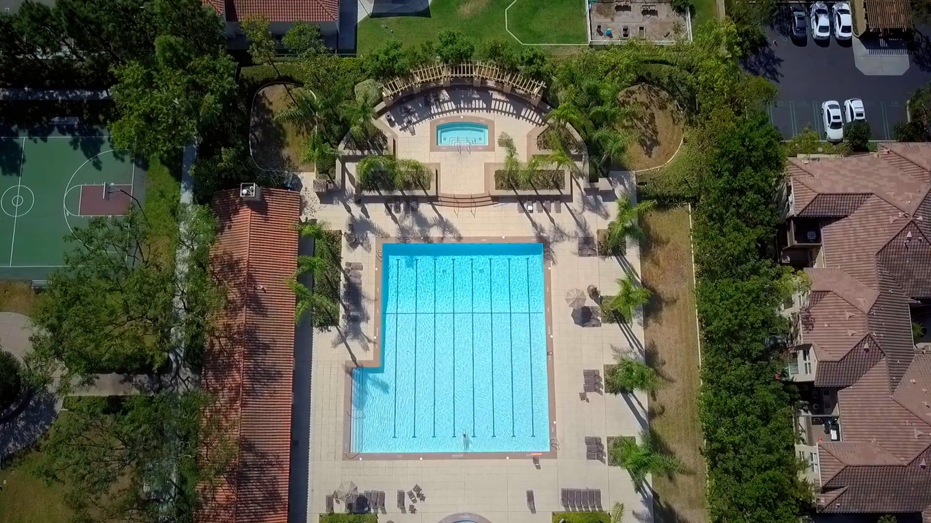 Drone Footage of a Swimming Pool Free Stock Video Footage, Royalty-Free ...