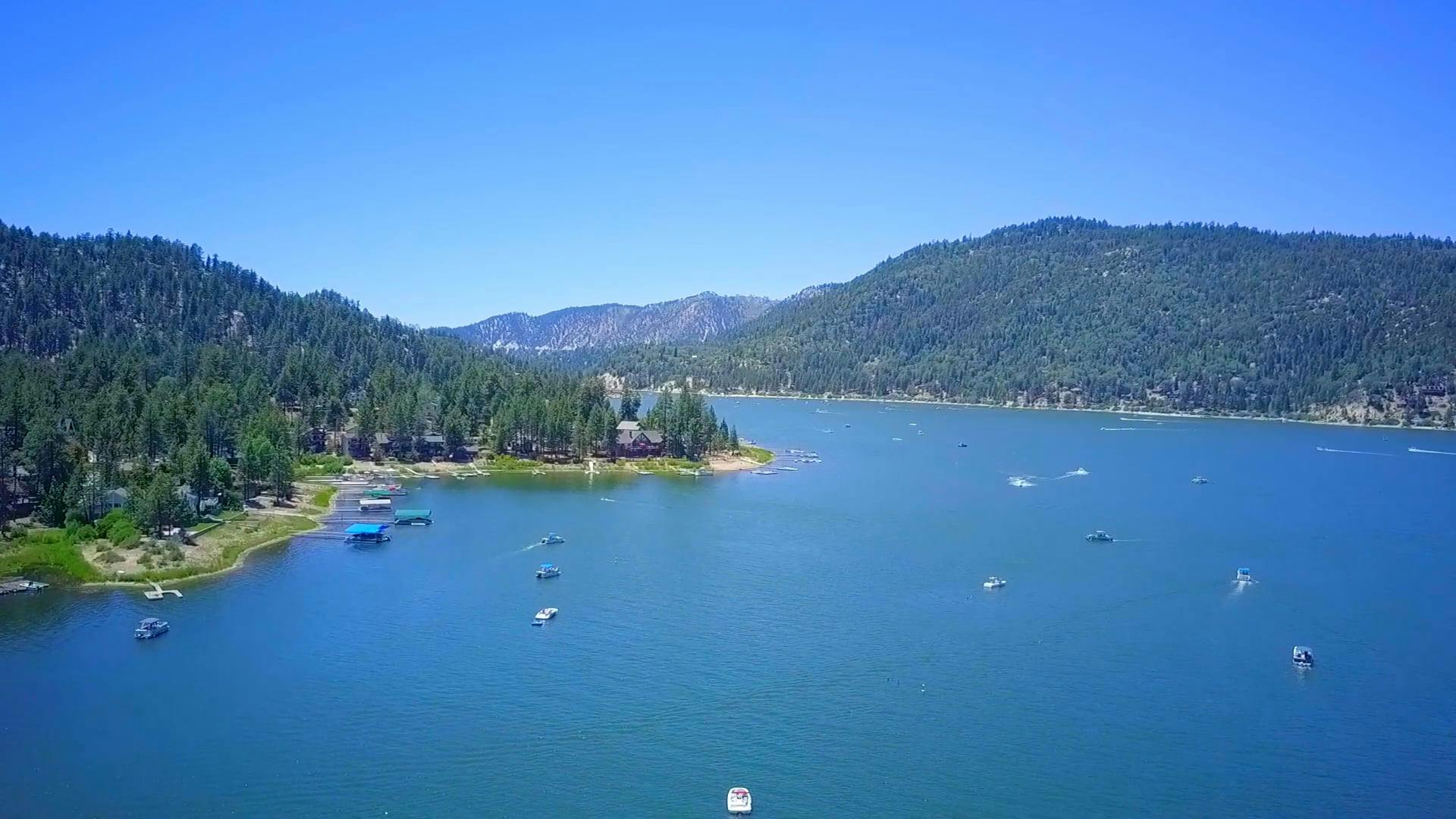 Drone Footage of a Blue Lake Free Stock Video Footage, Royalty-Free 4K ...