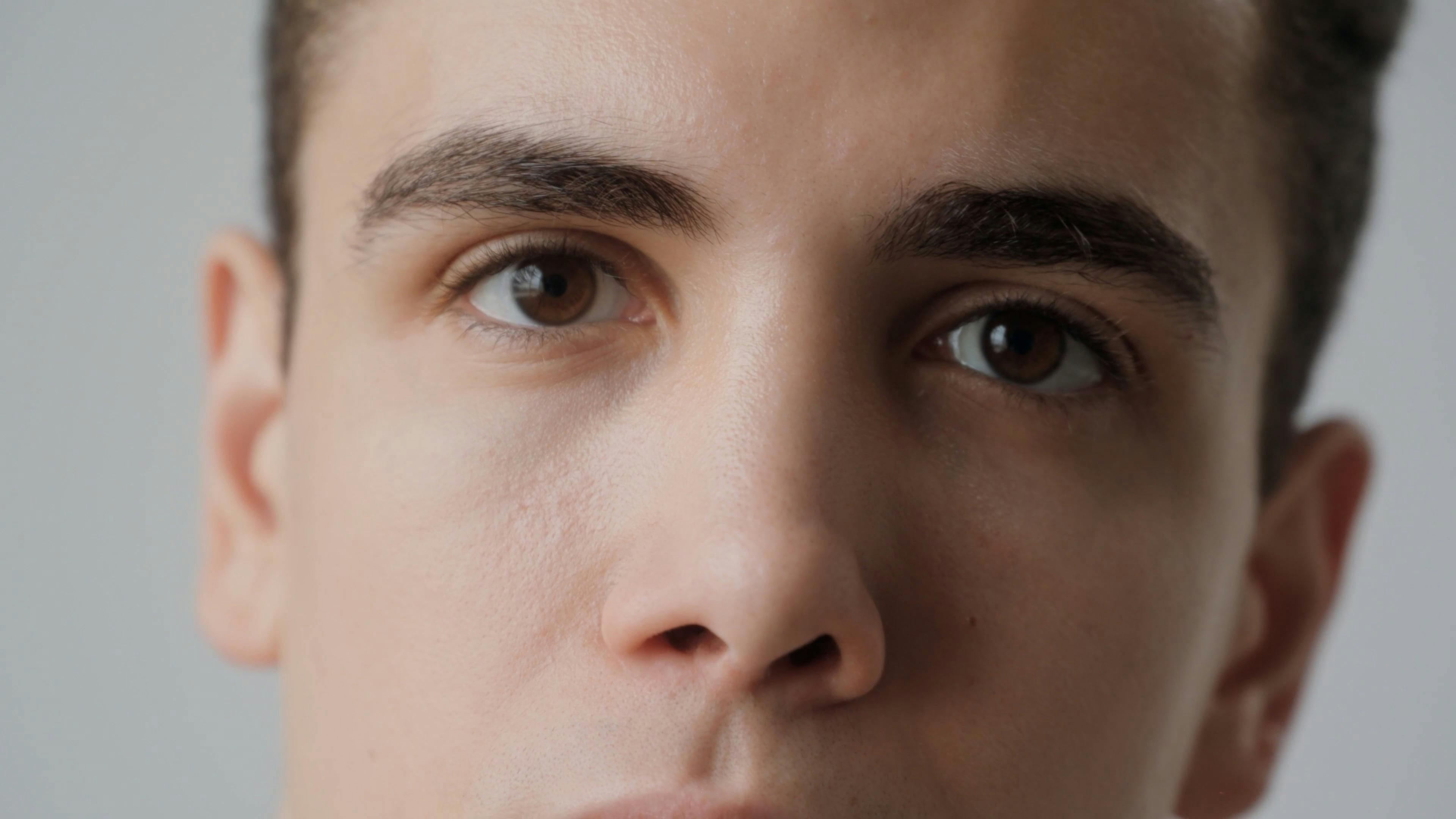 Close up on white mans face Free Stock Video Footage, Royalty-Free 4K ...