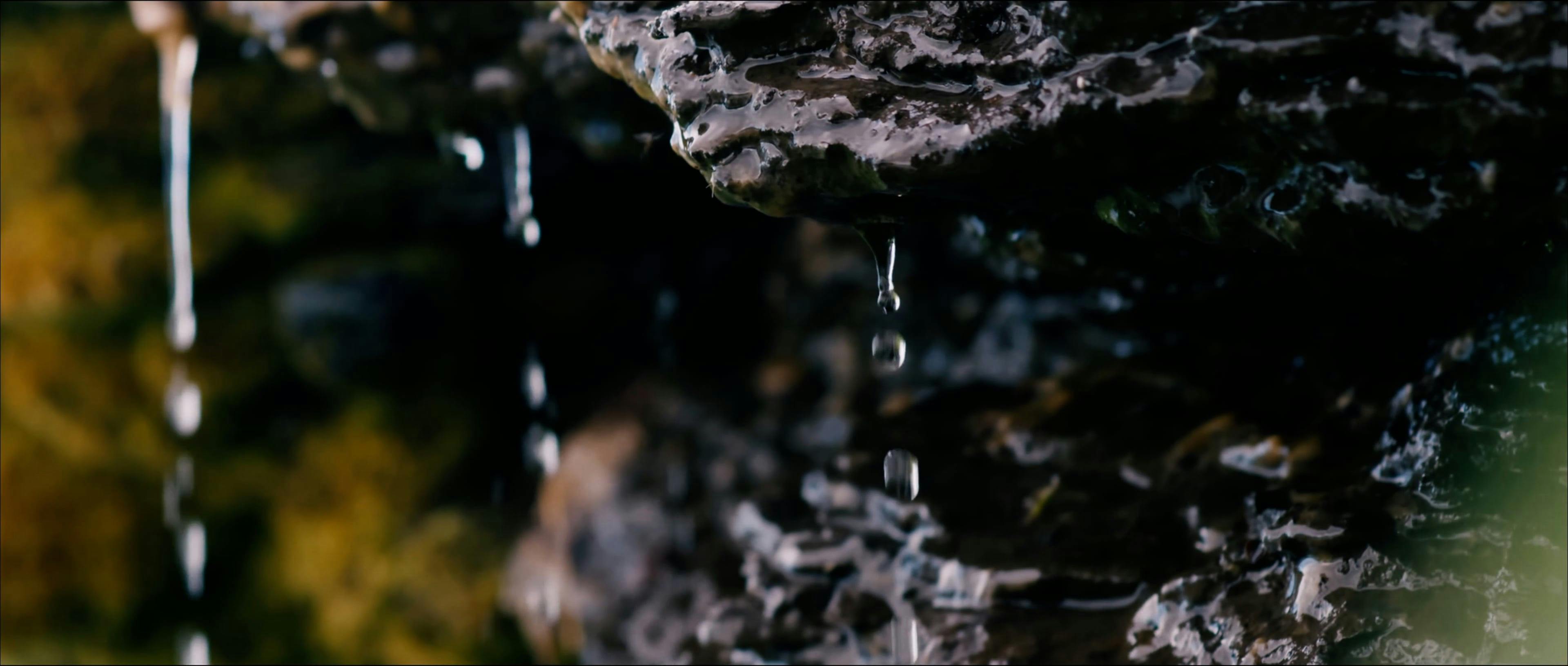 Close up Shot of Water Dripping from Rocks Free Stock Video Footage ...