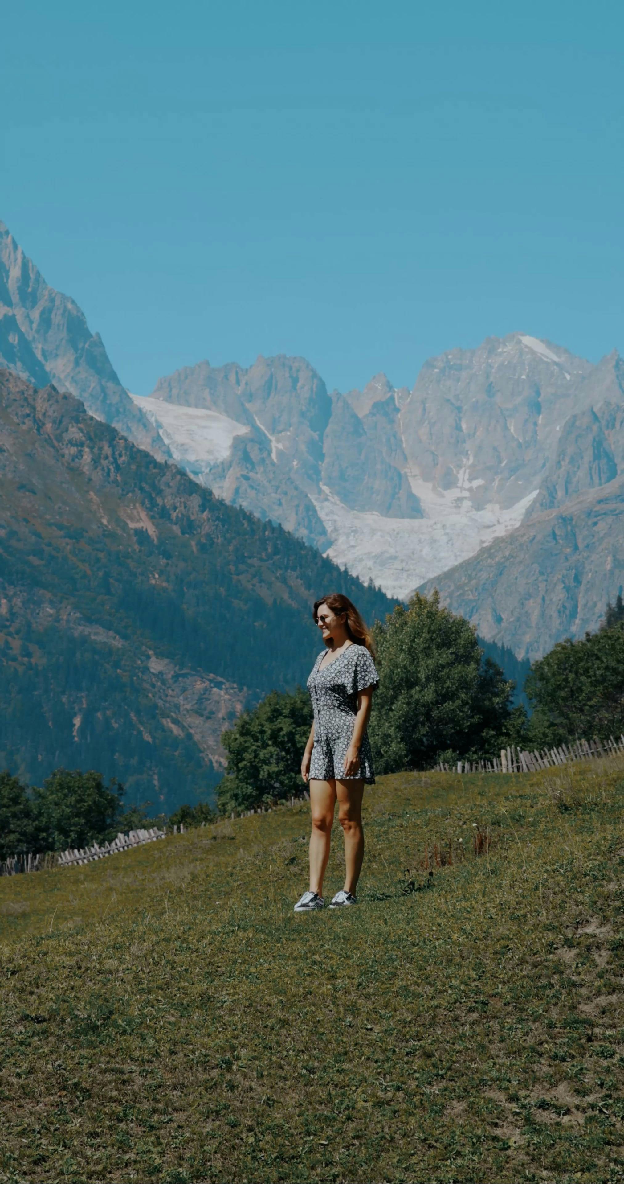 Woman Standing with a Beautiful View Free Stock Video Footage, Royalty ...