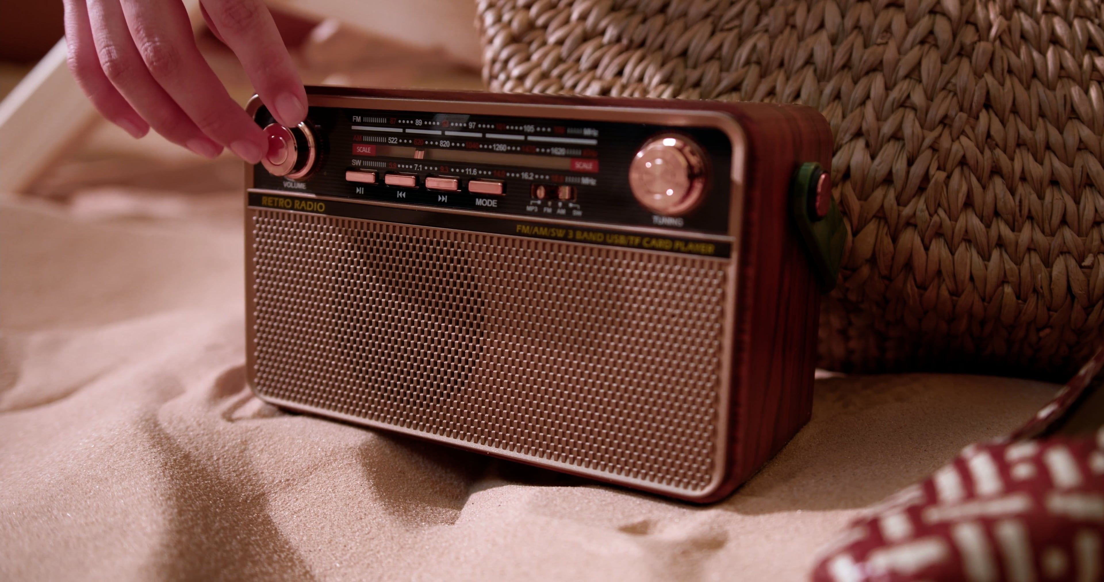 Woman Listening to a Radio while Relaxing on a Deck Chair · Free Stock ...