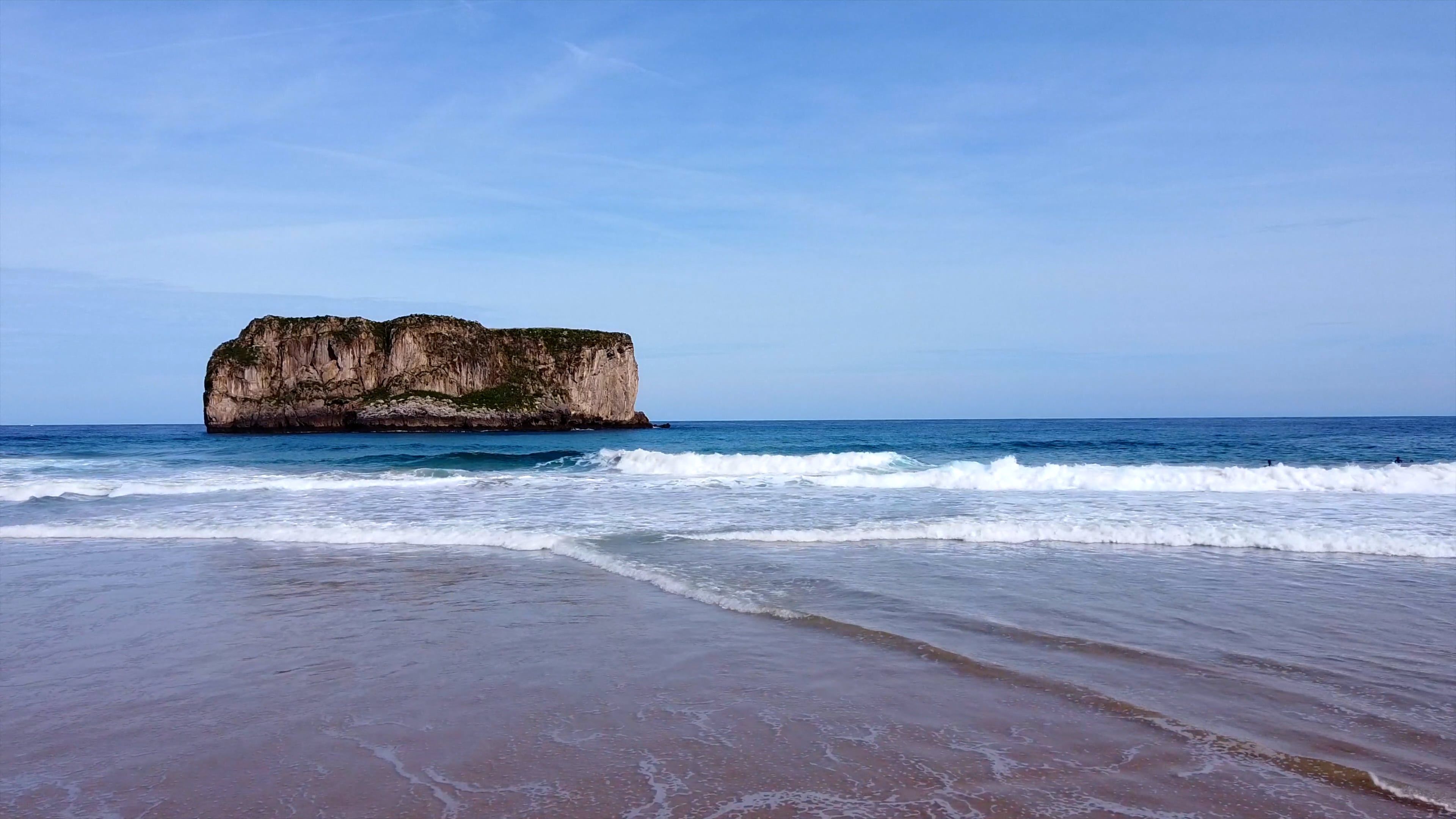 Waves moving on the beach Free Stock Video Footage, Royalty-Free 4K ...