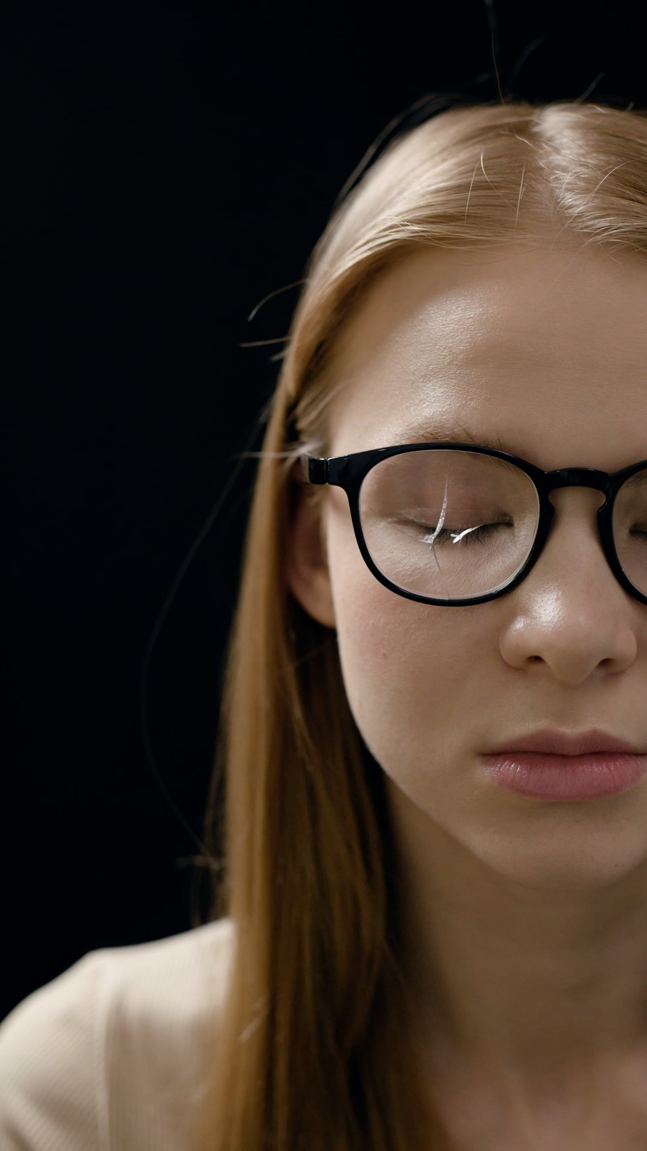 A Girl Wearing a Broken Eyeglasses Free Stock Video Footage, Royalty ...