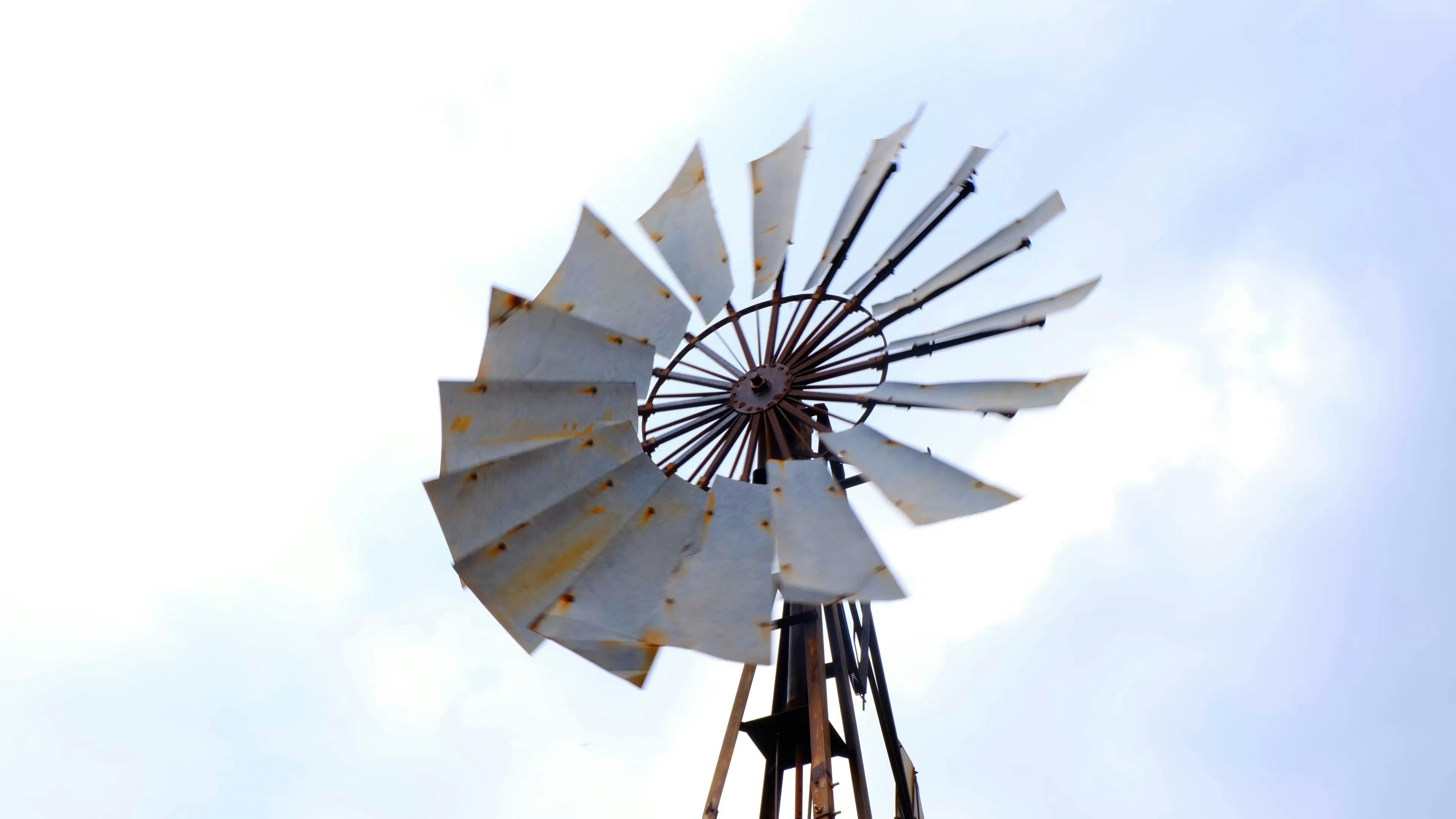Spinning windmill against blue sky Free Stock Video Footage, Royalty ...