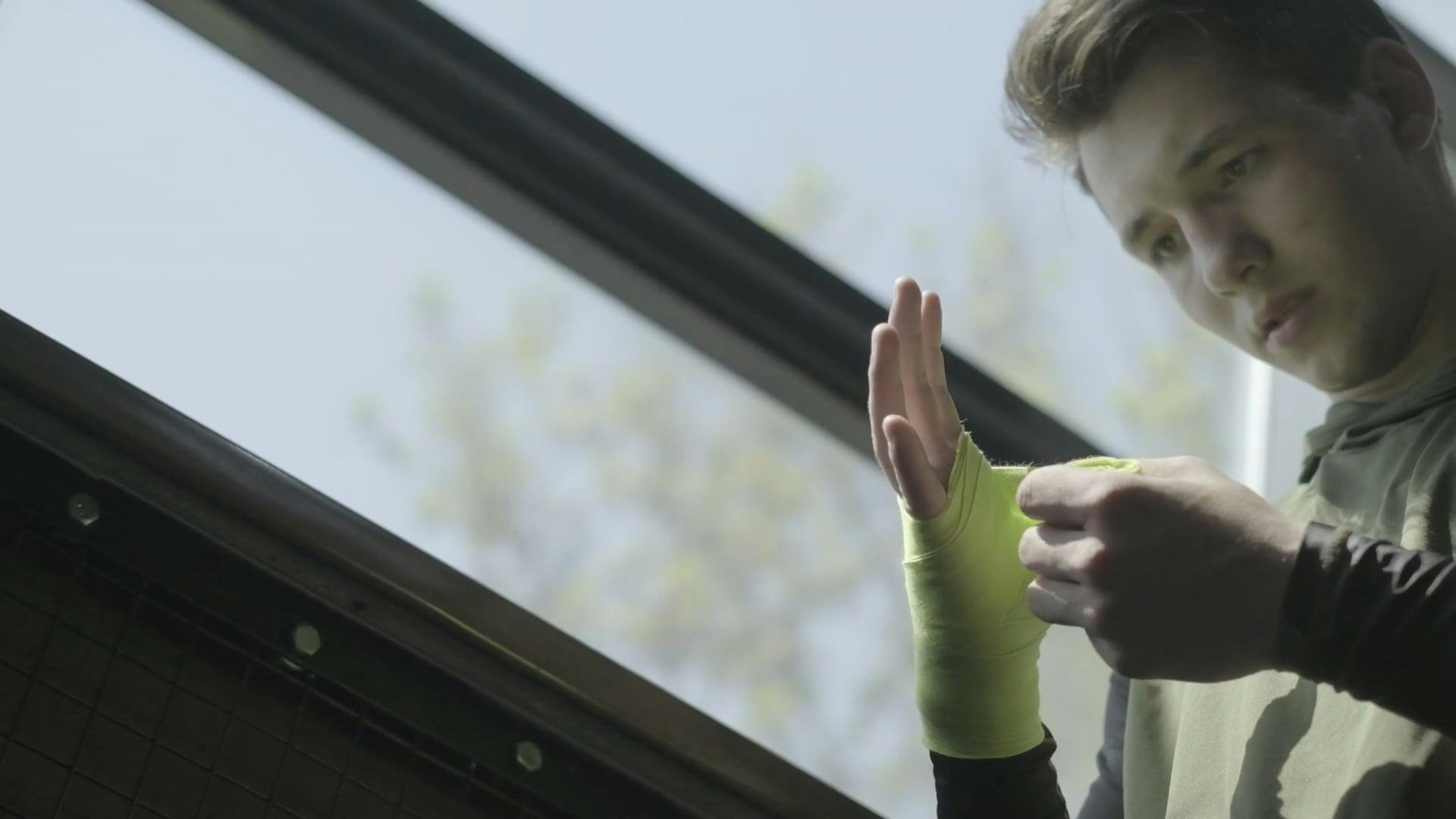 Young man taping hand before workout Free Stock Video Footage, Royalty ...