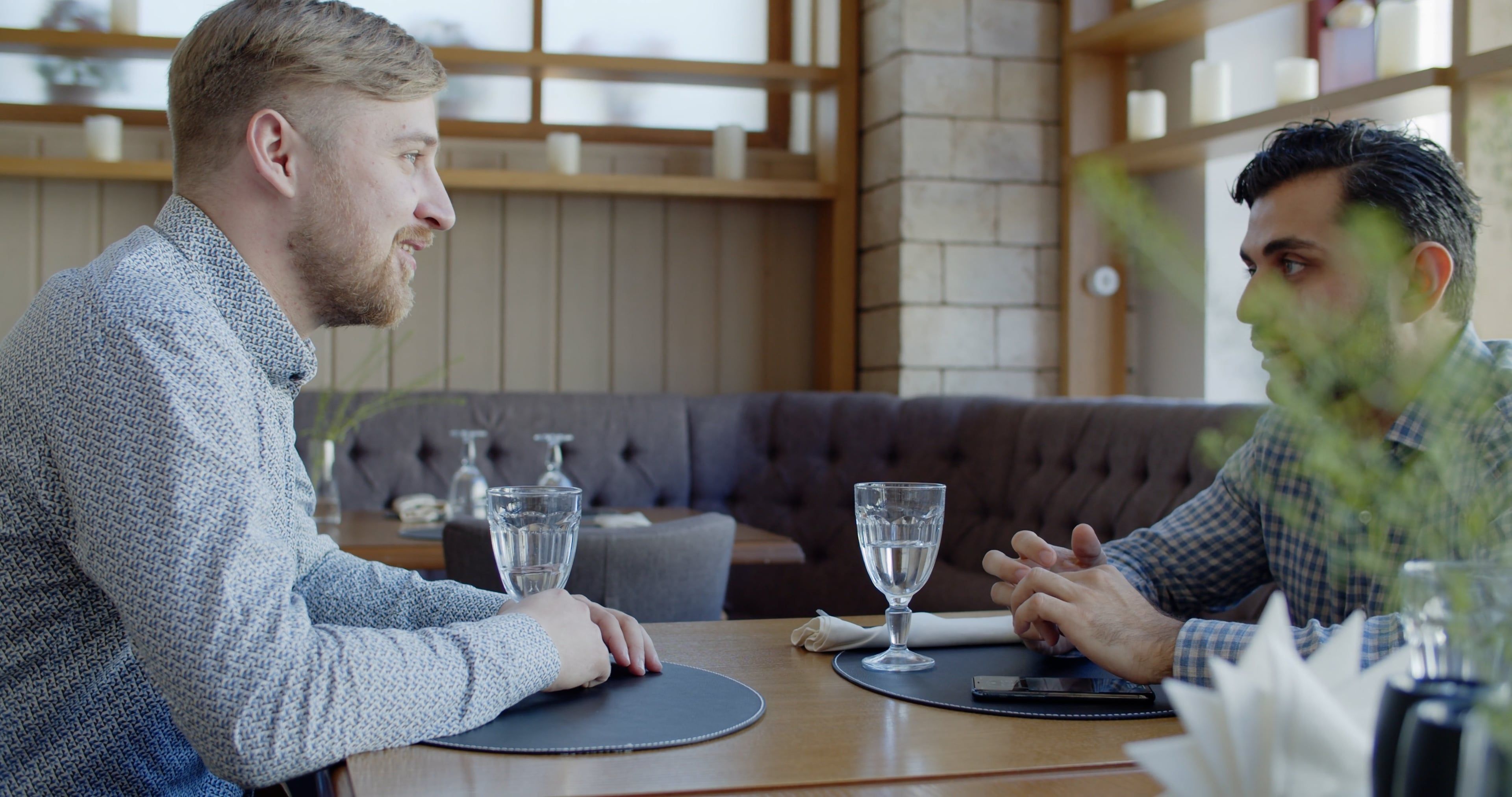 Men having a Meeting in a Cafe Free Stock Video Footage, Royalty-Free ...