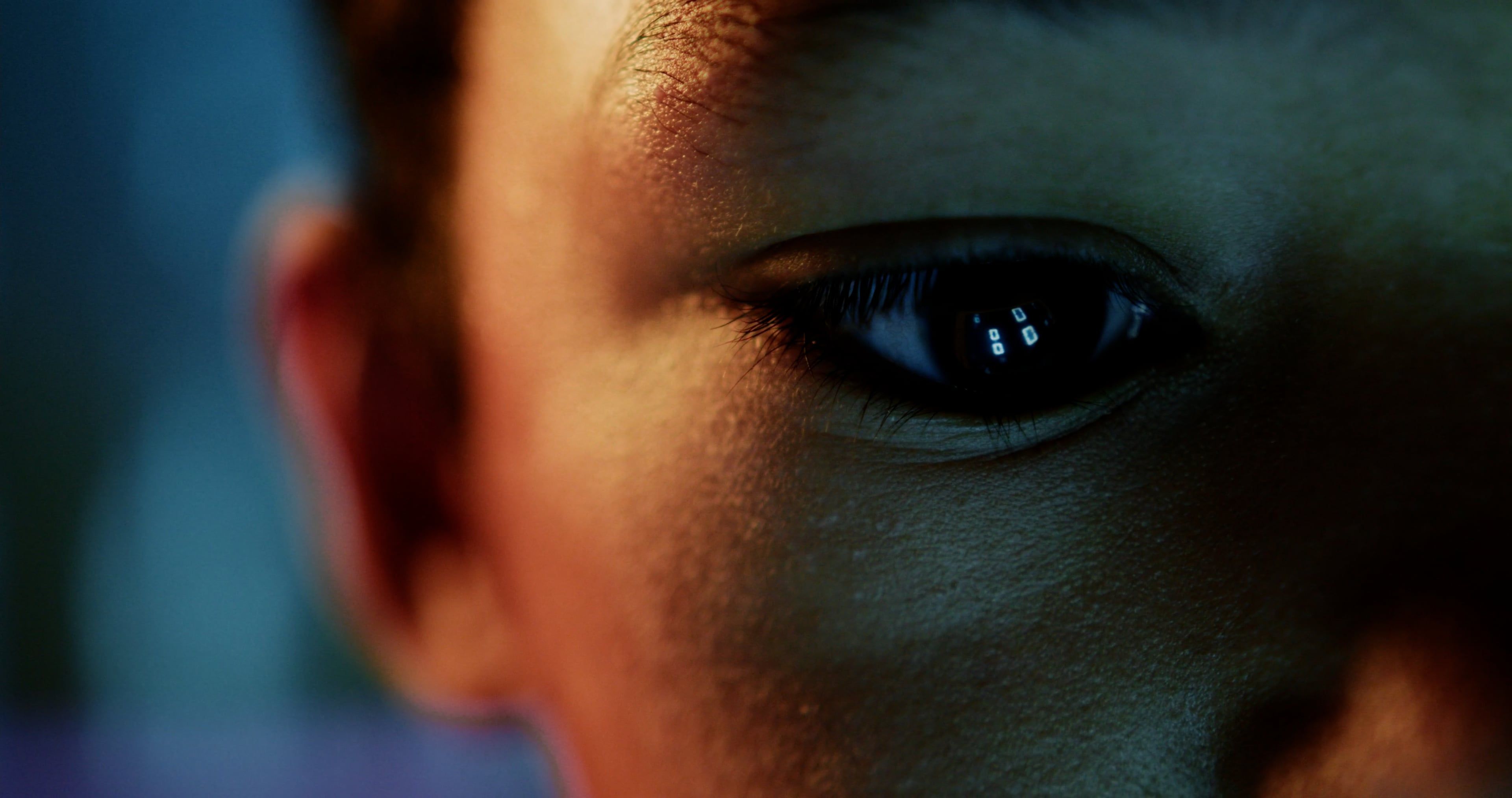 Close-up of eye of boy with reflection Free Stock Video Footage ...