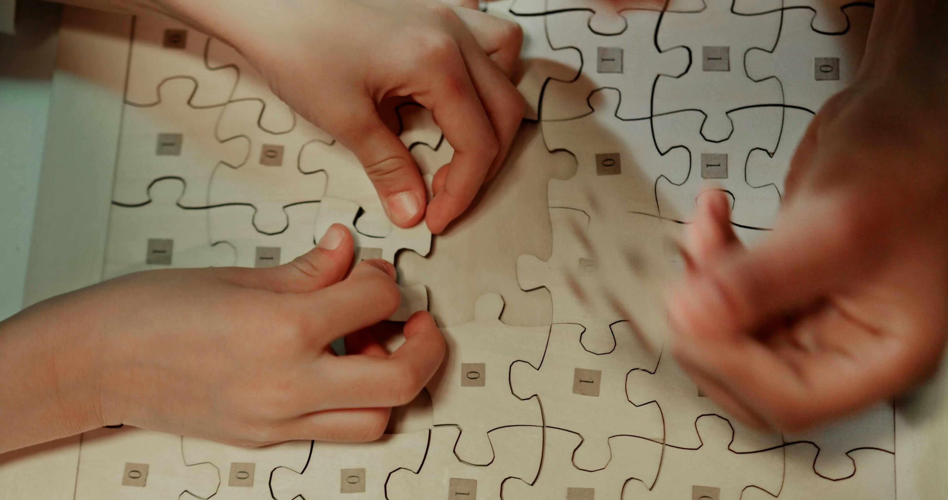 People Holding a Puzzle Pieces Free Stock Video Footage, Royalty-Free ...