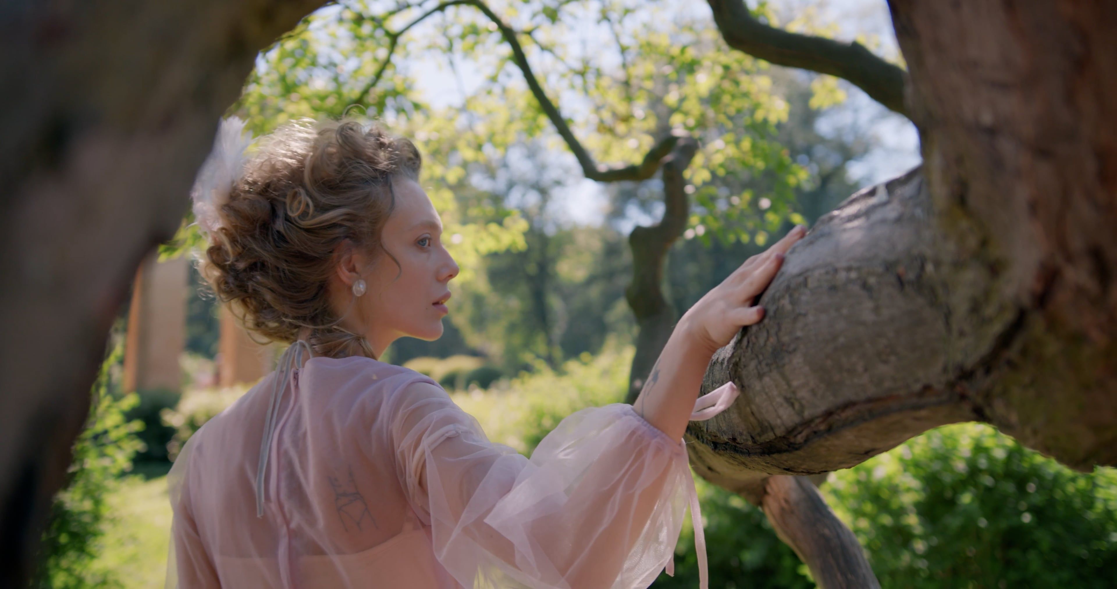 Woman Touching Tree Branches Free Stock Video Footage, Royalty-Free 4K ...