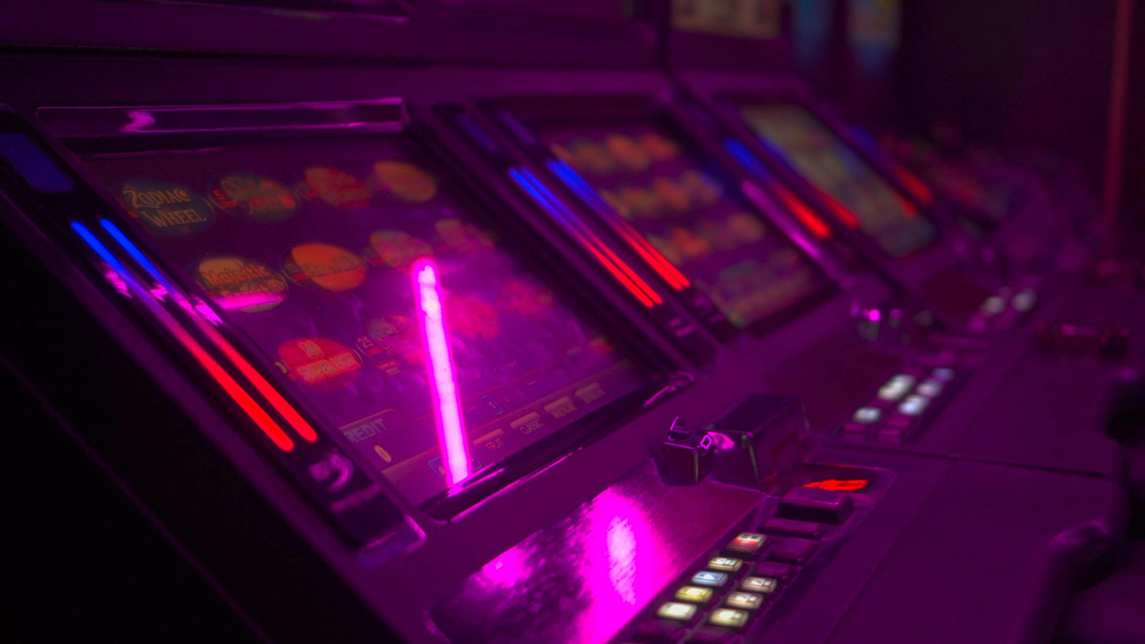 Gambling Machines Screen in Casino Free Stock Video Footage, Royalty ...