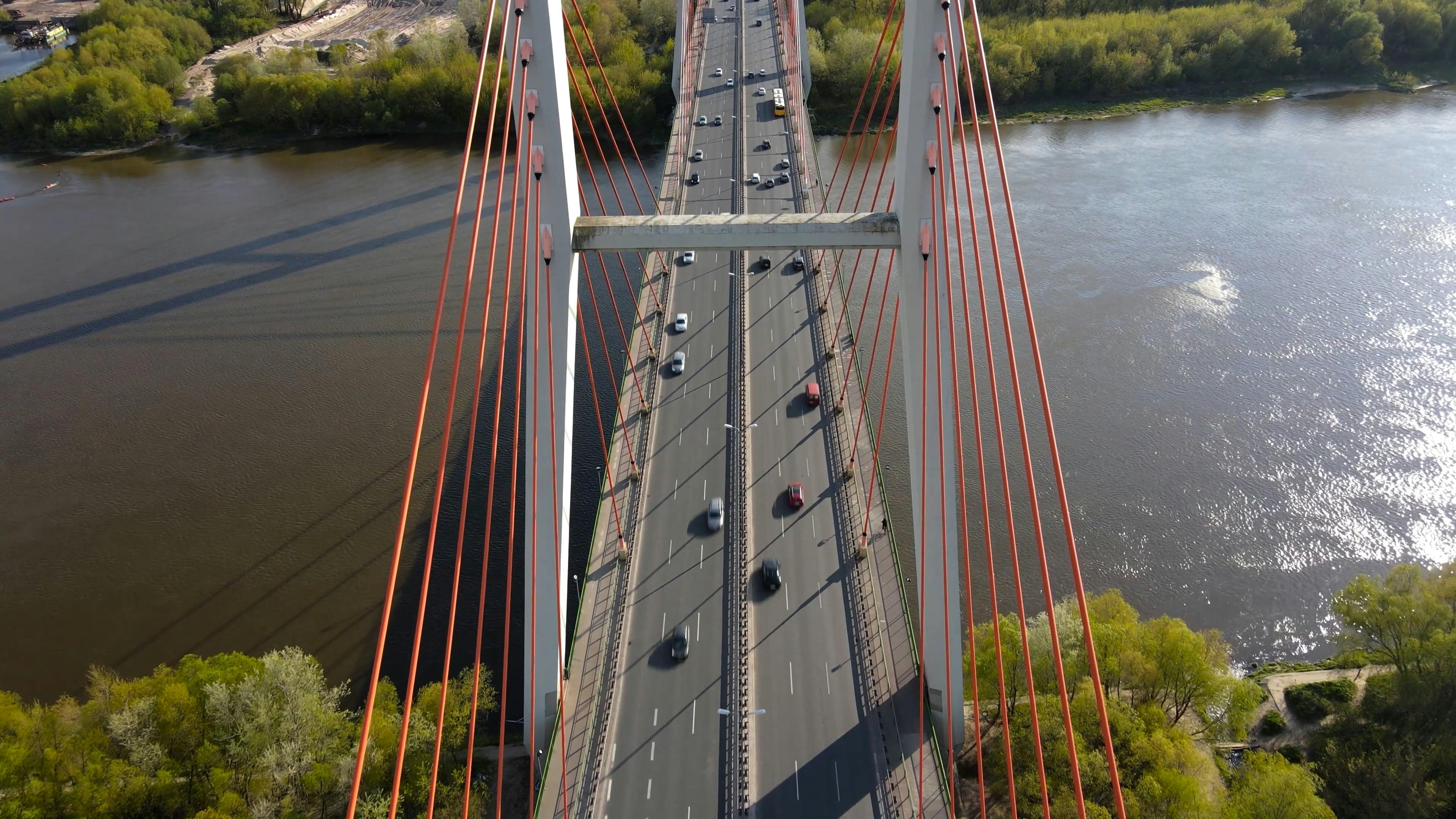 A Car Crossing the Amona Bridge in India Free Stock Video Footage ...