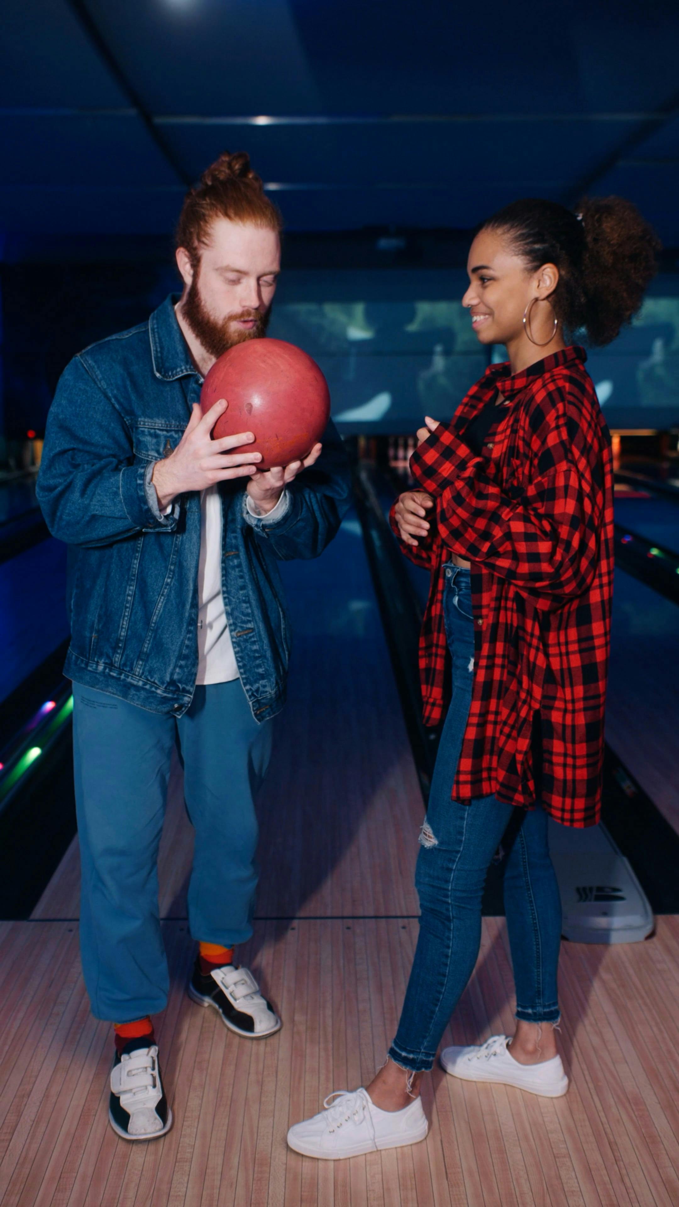 Man and Woman Playing Bowling Free Stock Video Footage, Royalty-Free 4K ...