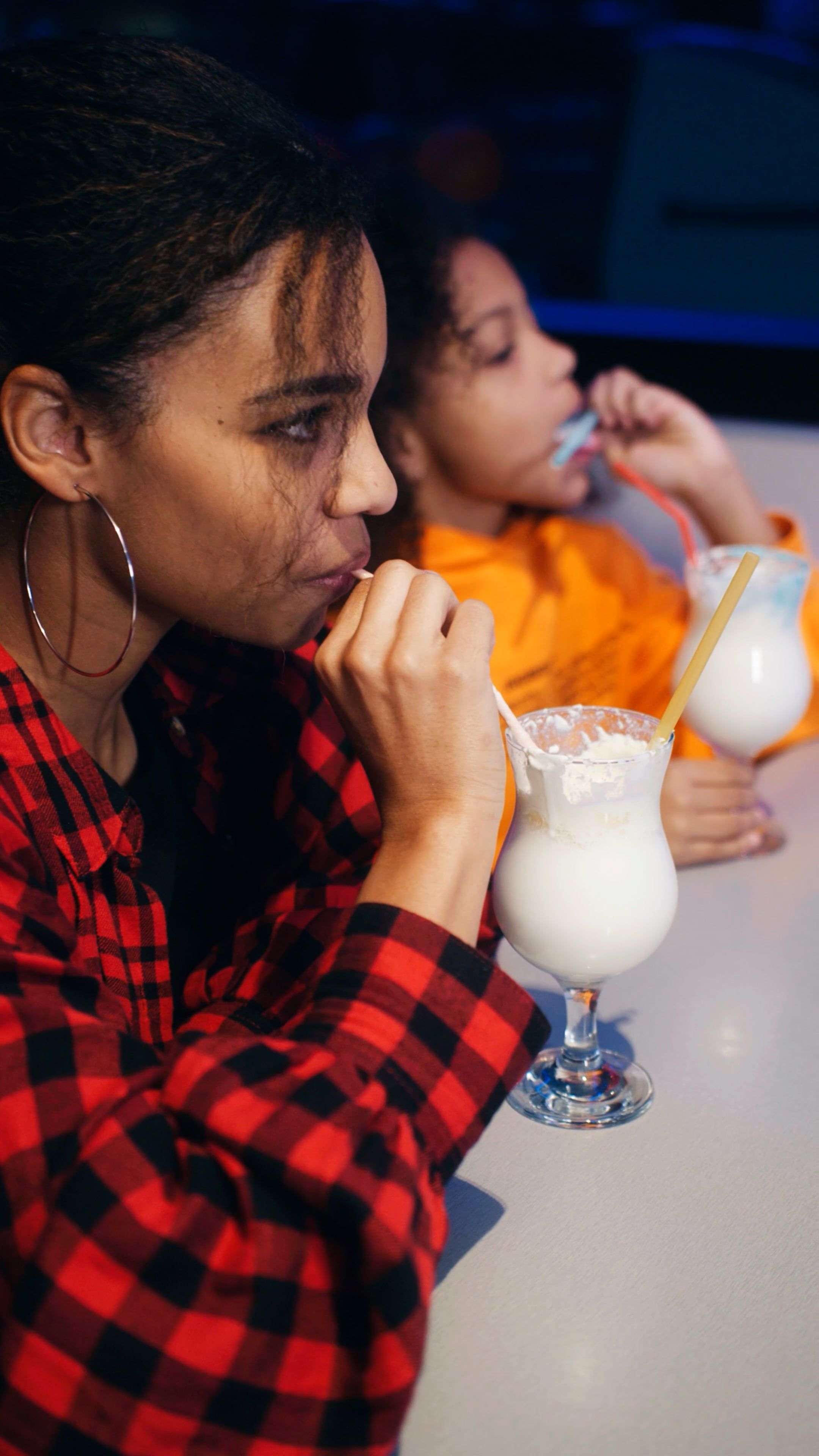 Mother and Daughter Drinking Smoothie Free Stock Video Footage, Royalty ...