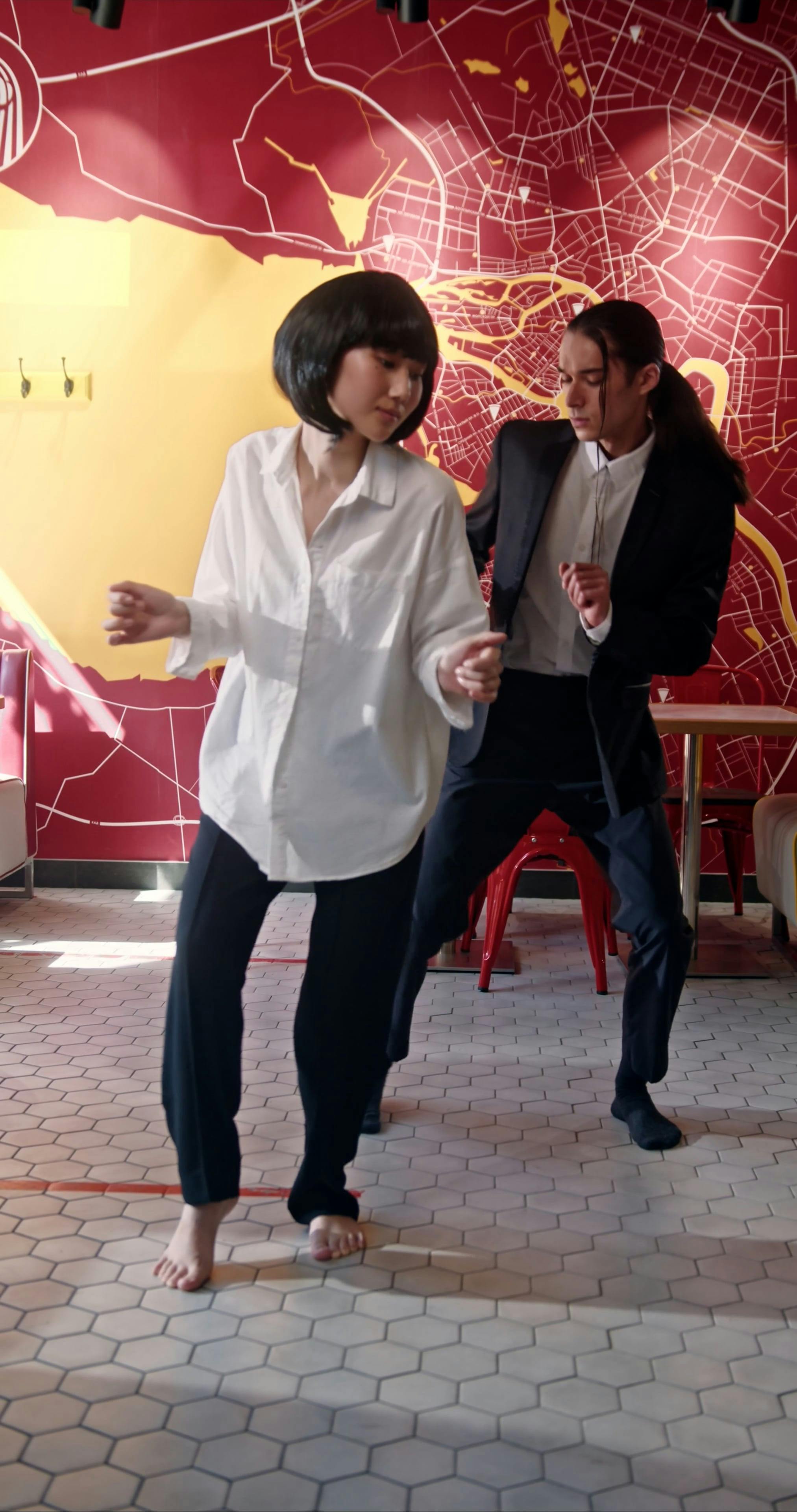 A Couple of Actors Dancing in a Restaurant Free Stock Video Footage ...