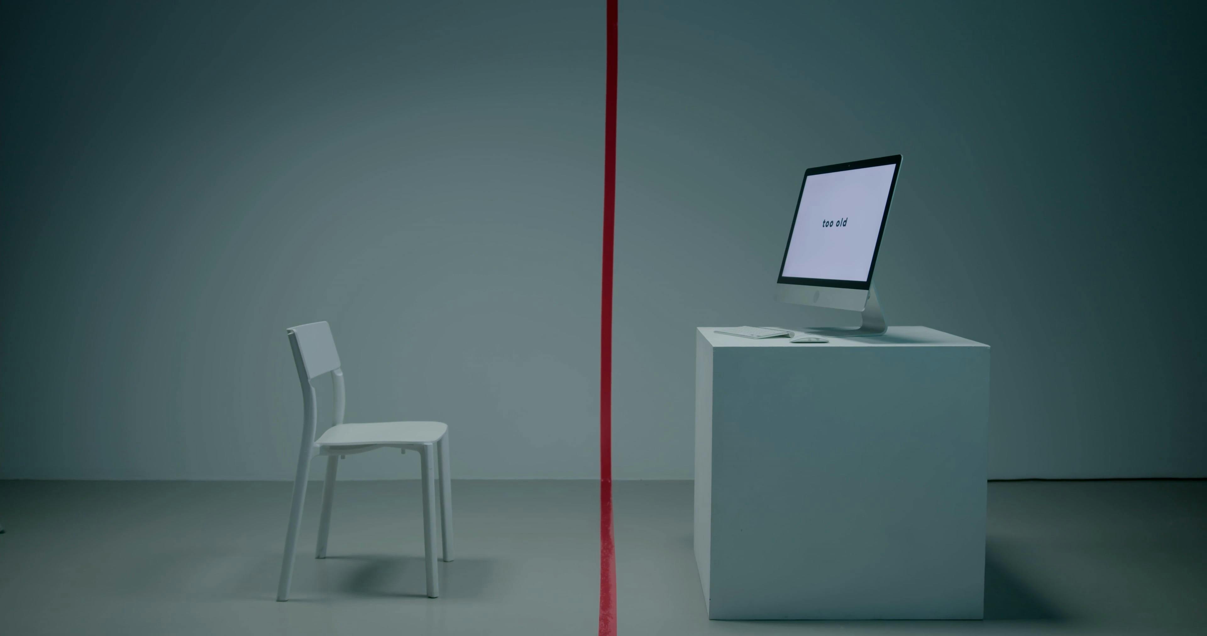 An Elderly Man Sitting opposite a Computer · Free Stock Video