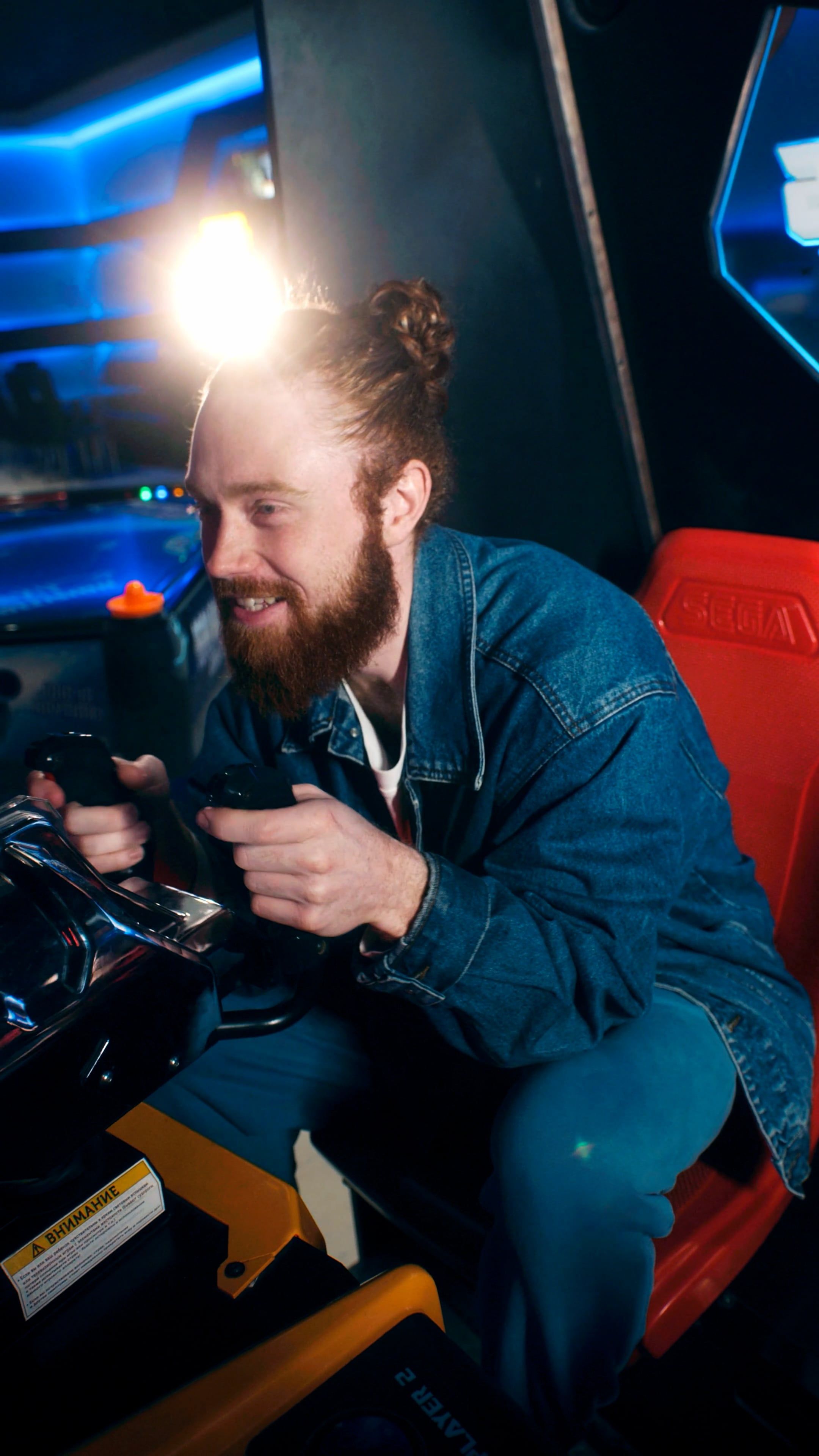 A Bearded Man Playing an Arcade Game Free Stock Video Footage, Royalty ...