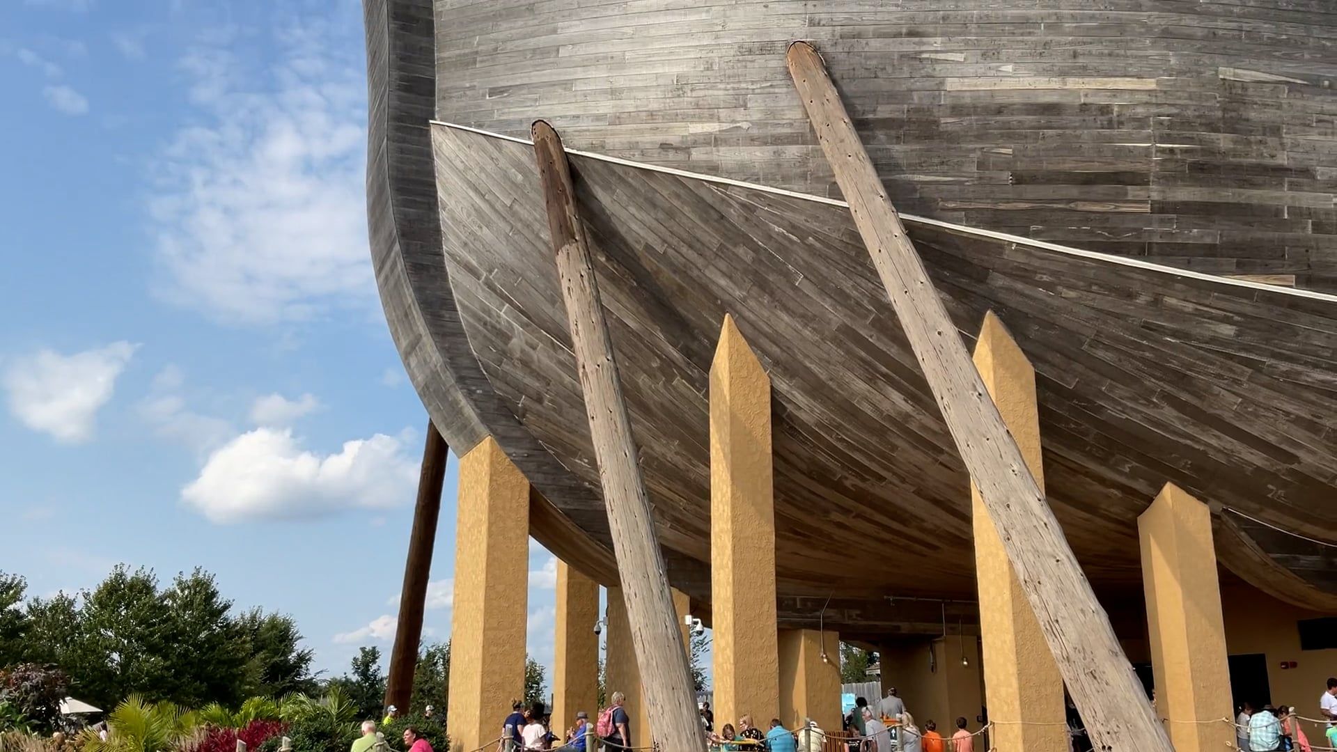 Side View of Noah's Ark at Ark Encounter Theme Park Free Stock Video ...