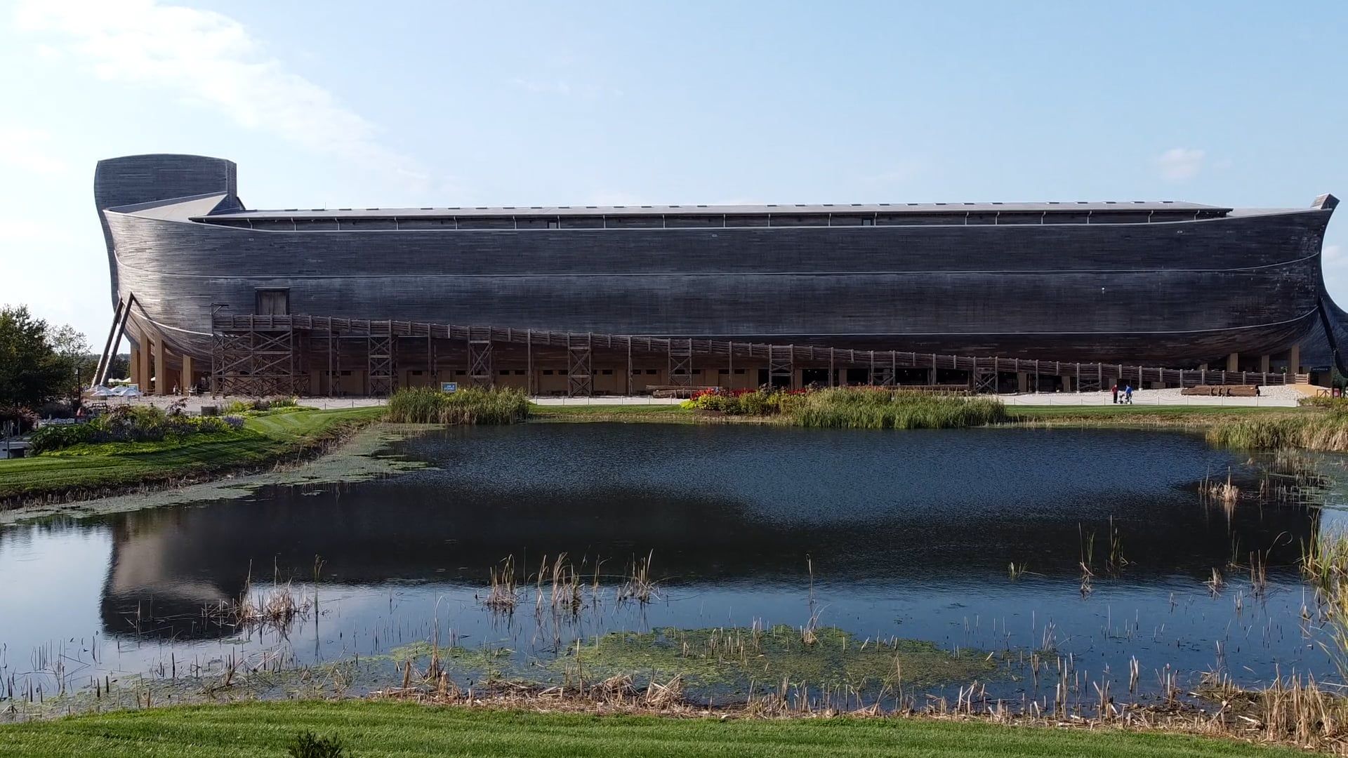 Side View of Noah's Ark at Ark Encounter Theme Park Free Stock Video ...