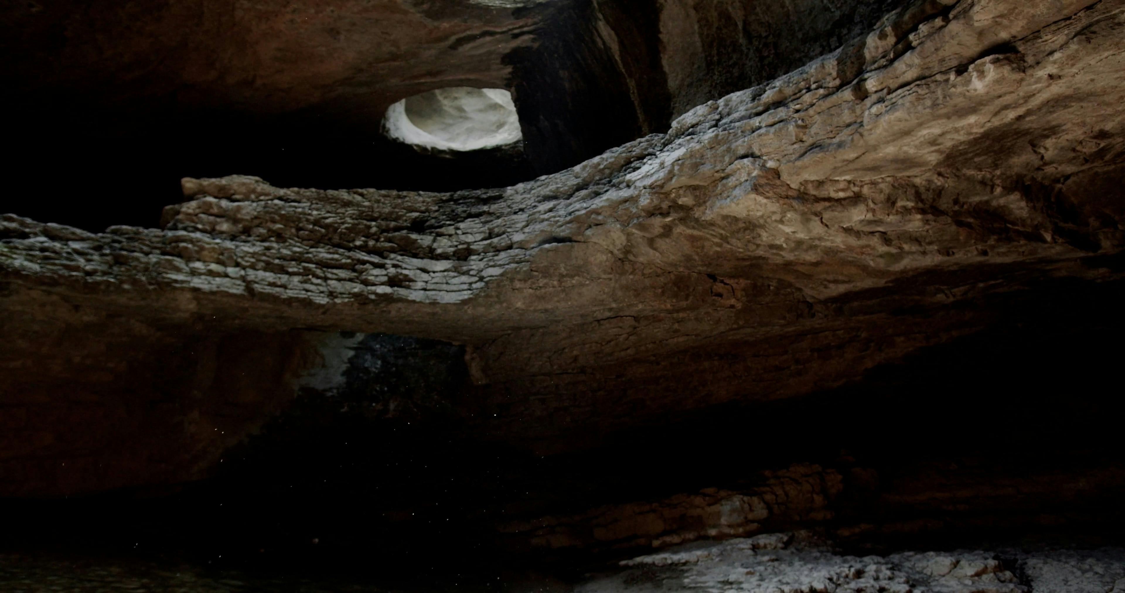 Cave Indoors with Falling Drops of Water Free Stock Video Footage ...