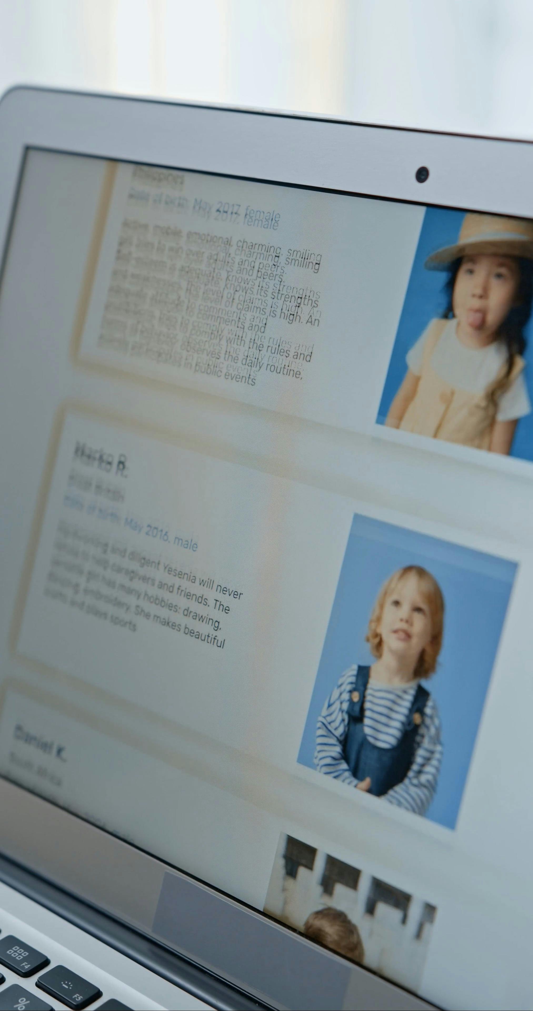 Profiles of Children on a Computer Screen Free Stock Video Footage ...