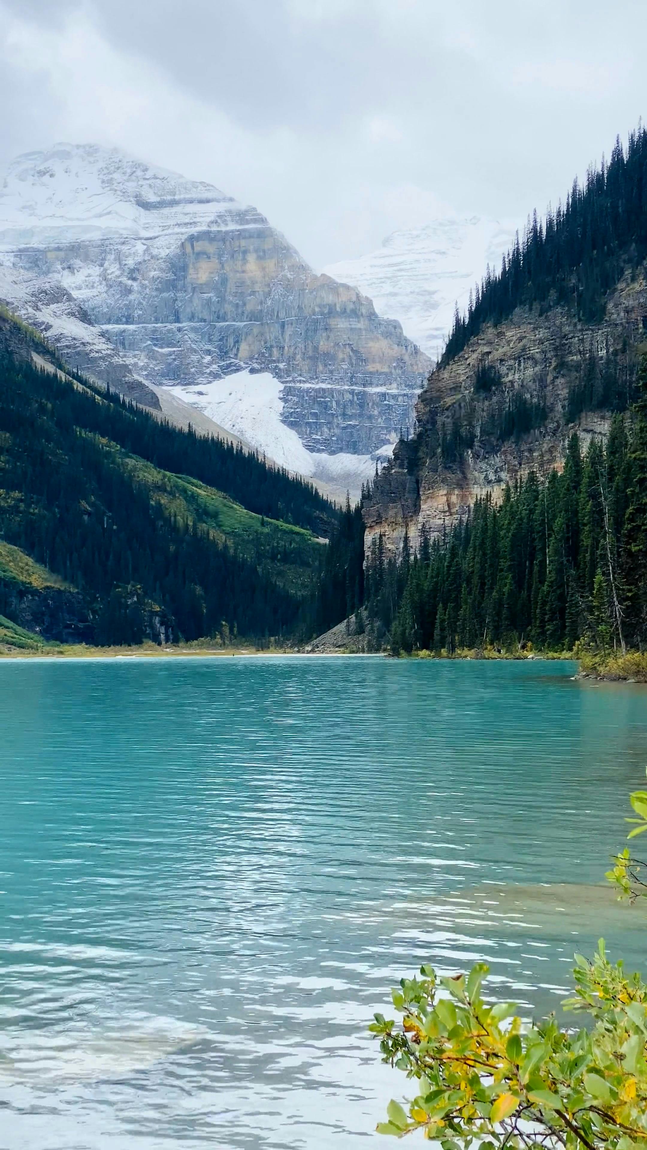 Drone Shot of Blue Lake in Valley Free Stock Video Footage, Royalty ...