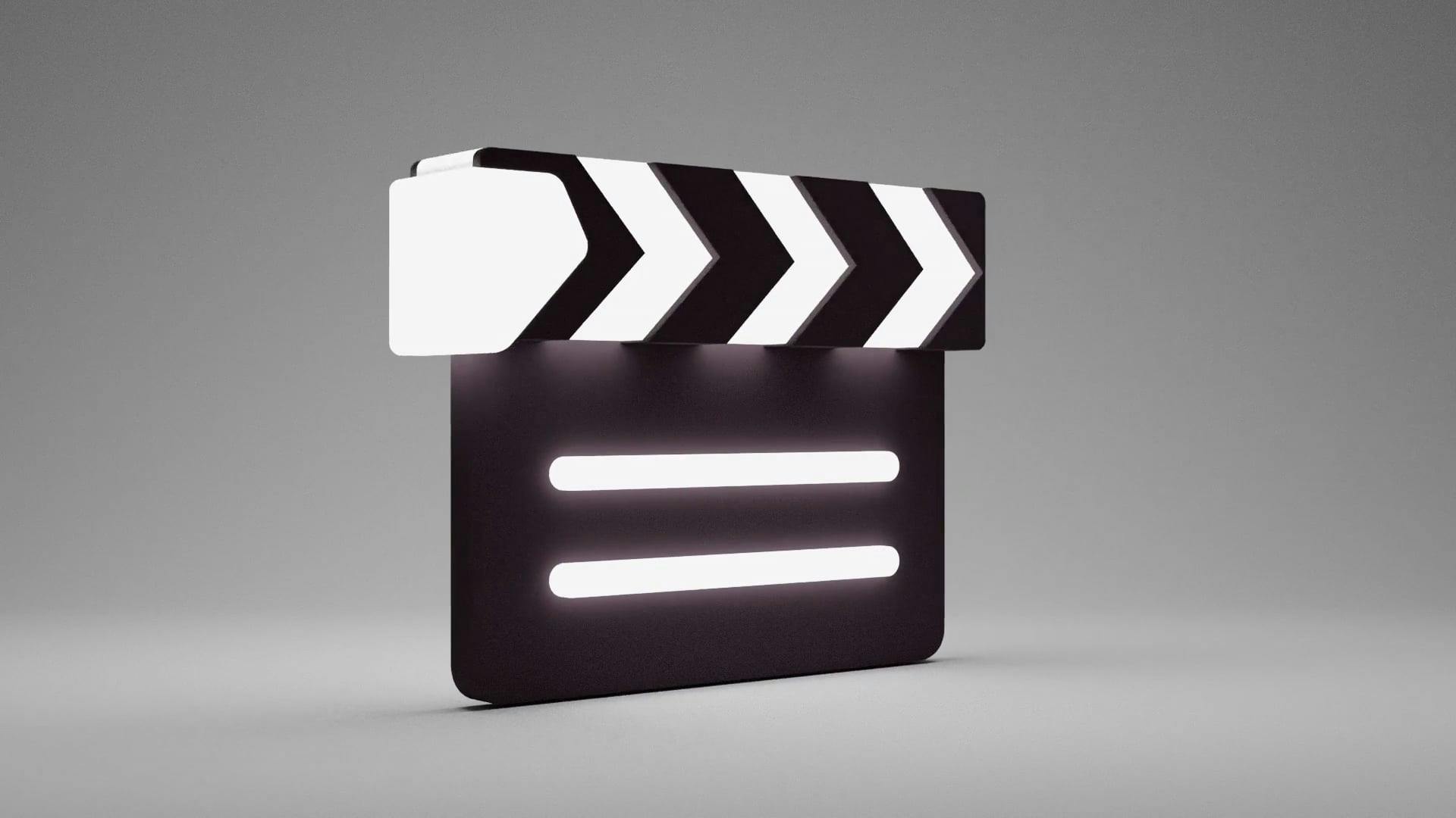 A Computer Generated Clapper Rotating Free Stock Video Footage, Royalty ...