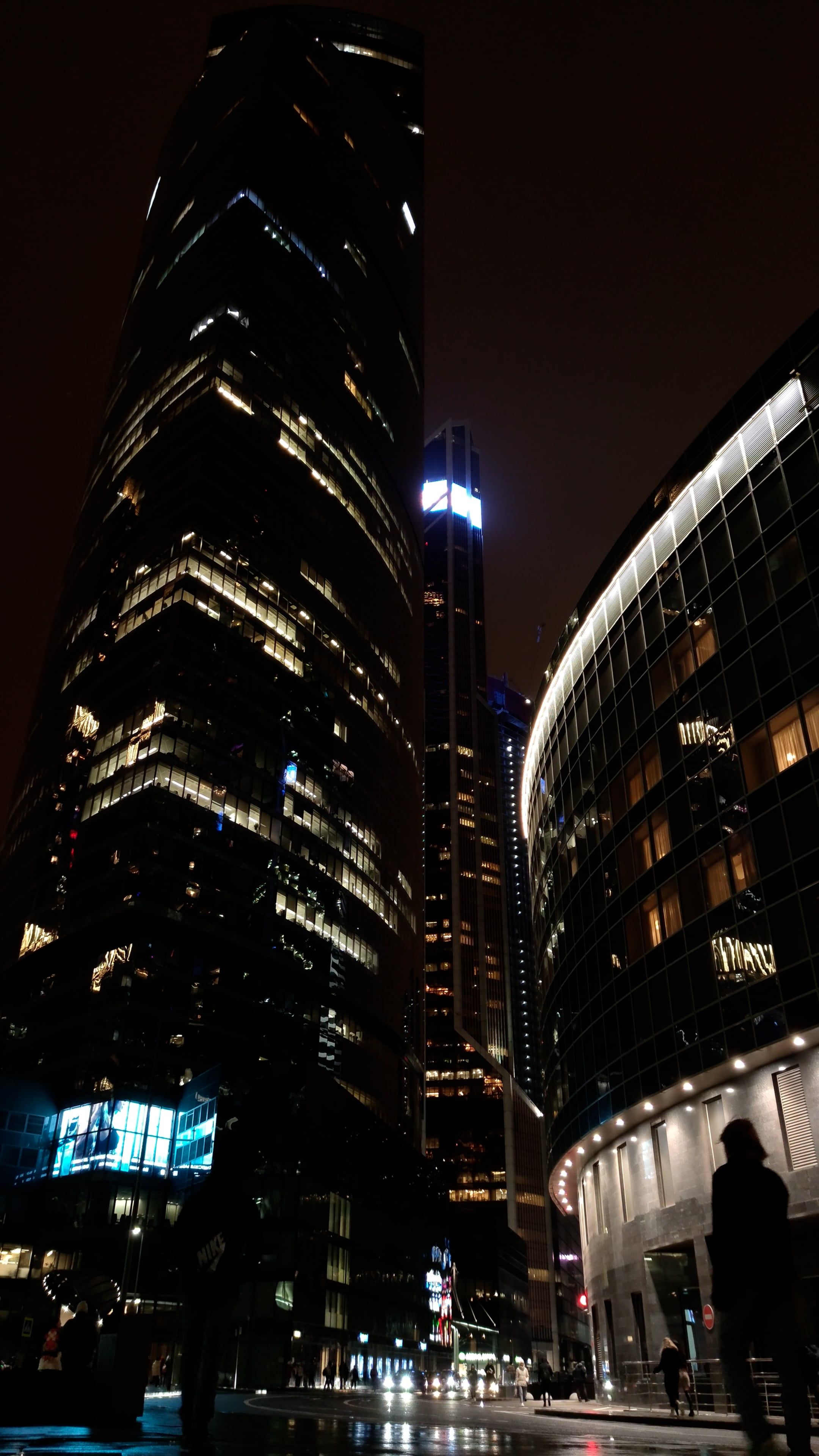 Low Angle Shot of Buildings at Night · Free Stock Video