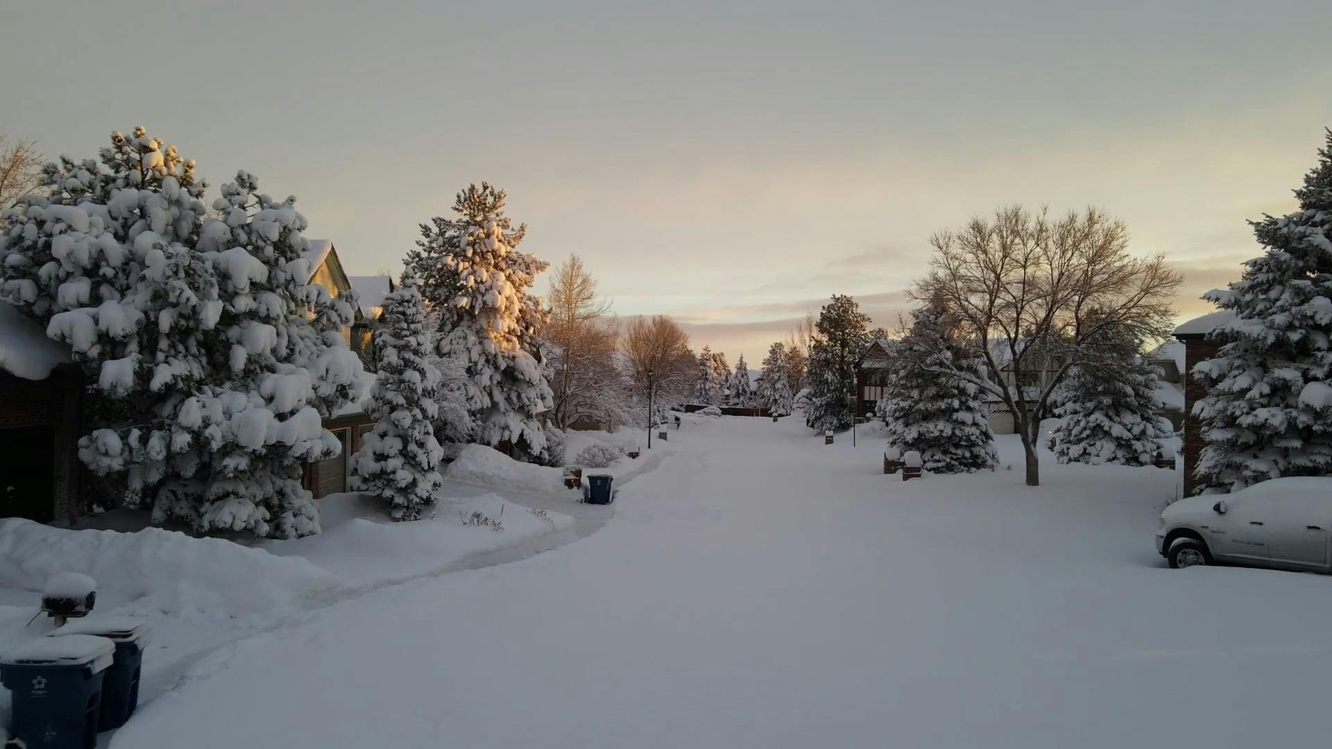 Drone Shot of Suburb in Winter Free Stock Video Footage, Royalty-Free ...